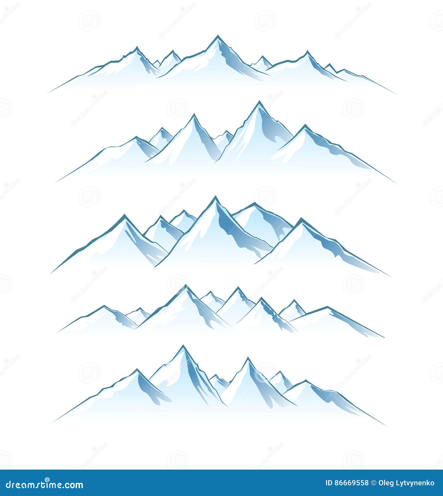 Die Berge vektor abbildung. Illustration von landschaft - 86669558