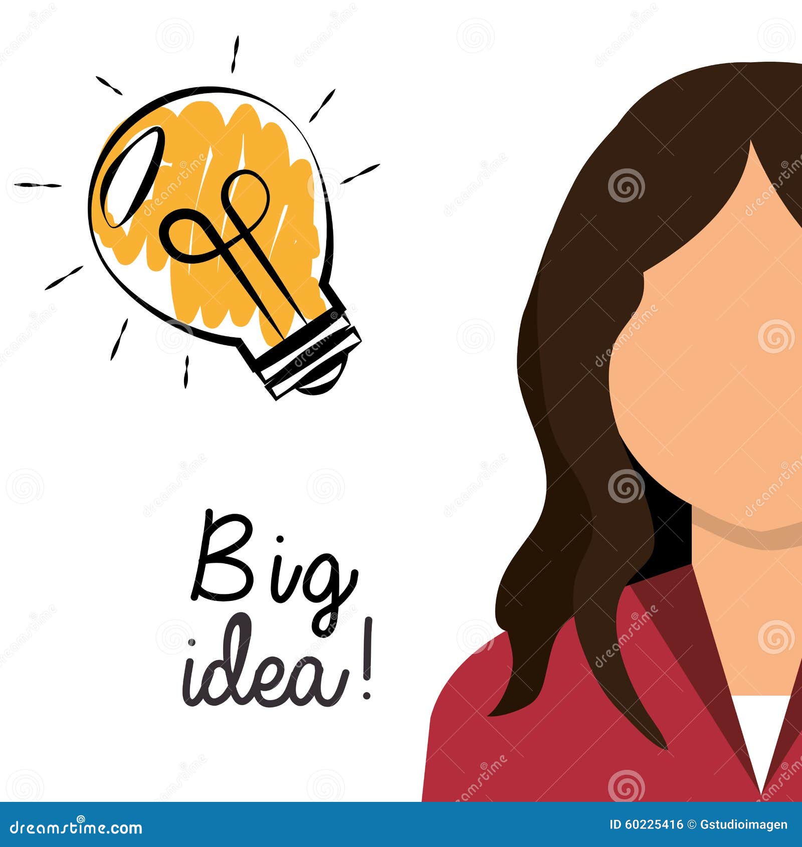 Die beste Idee vektor abbildung. Illustration von fühler - 60225416