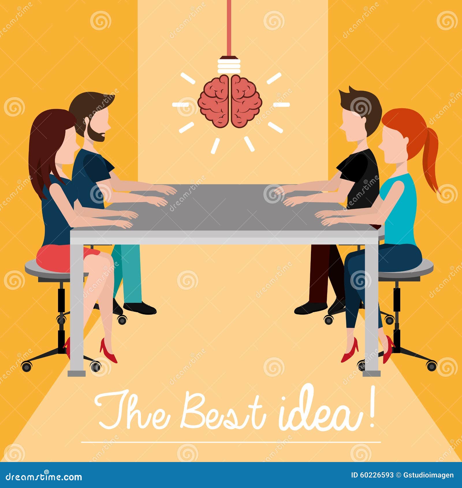Die beste Idee vektor abbildung. Illustration von genie - 60226593