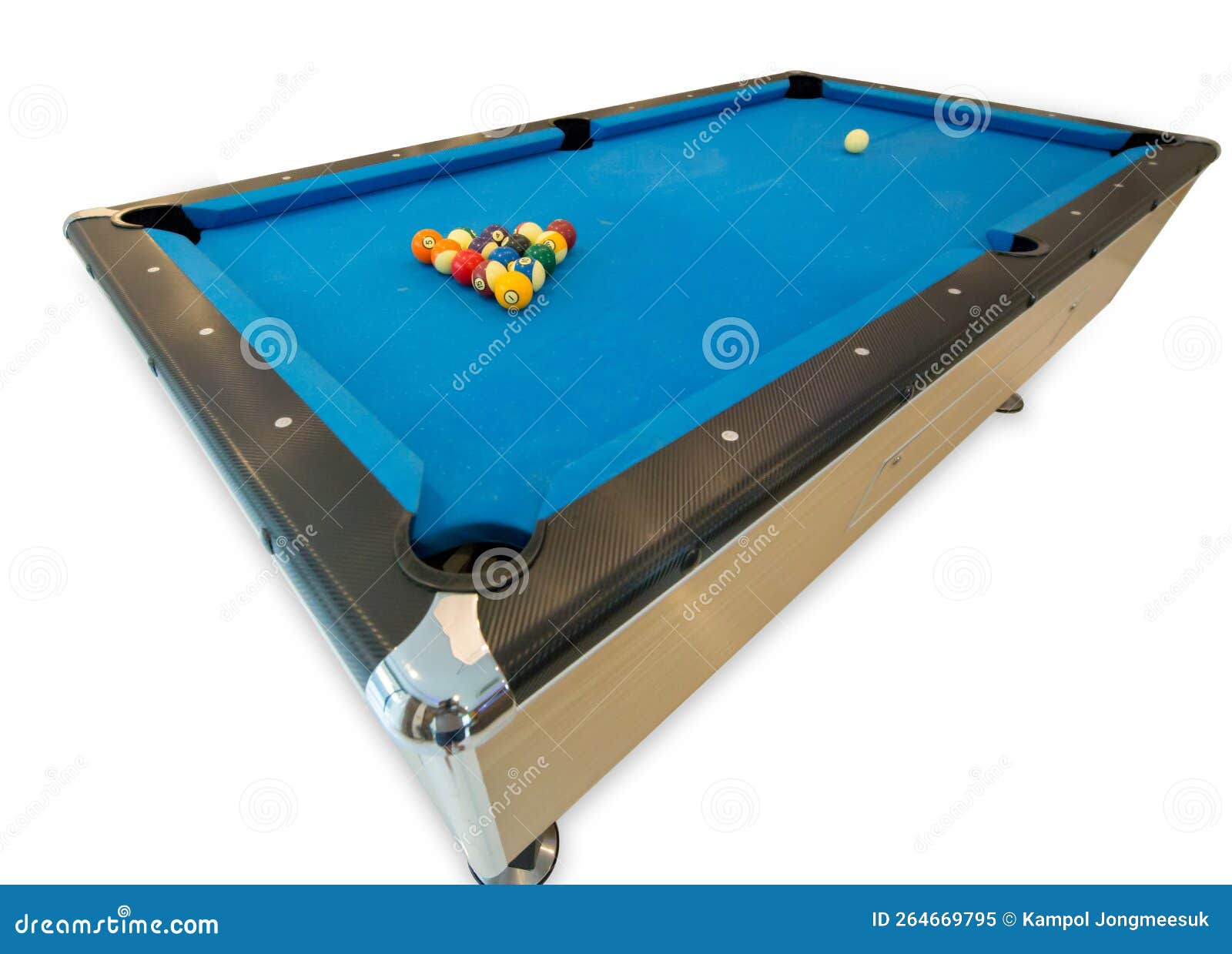 Top View of Perspective View of Snooker Table or Pool Table, Focus ...