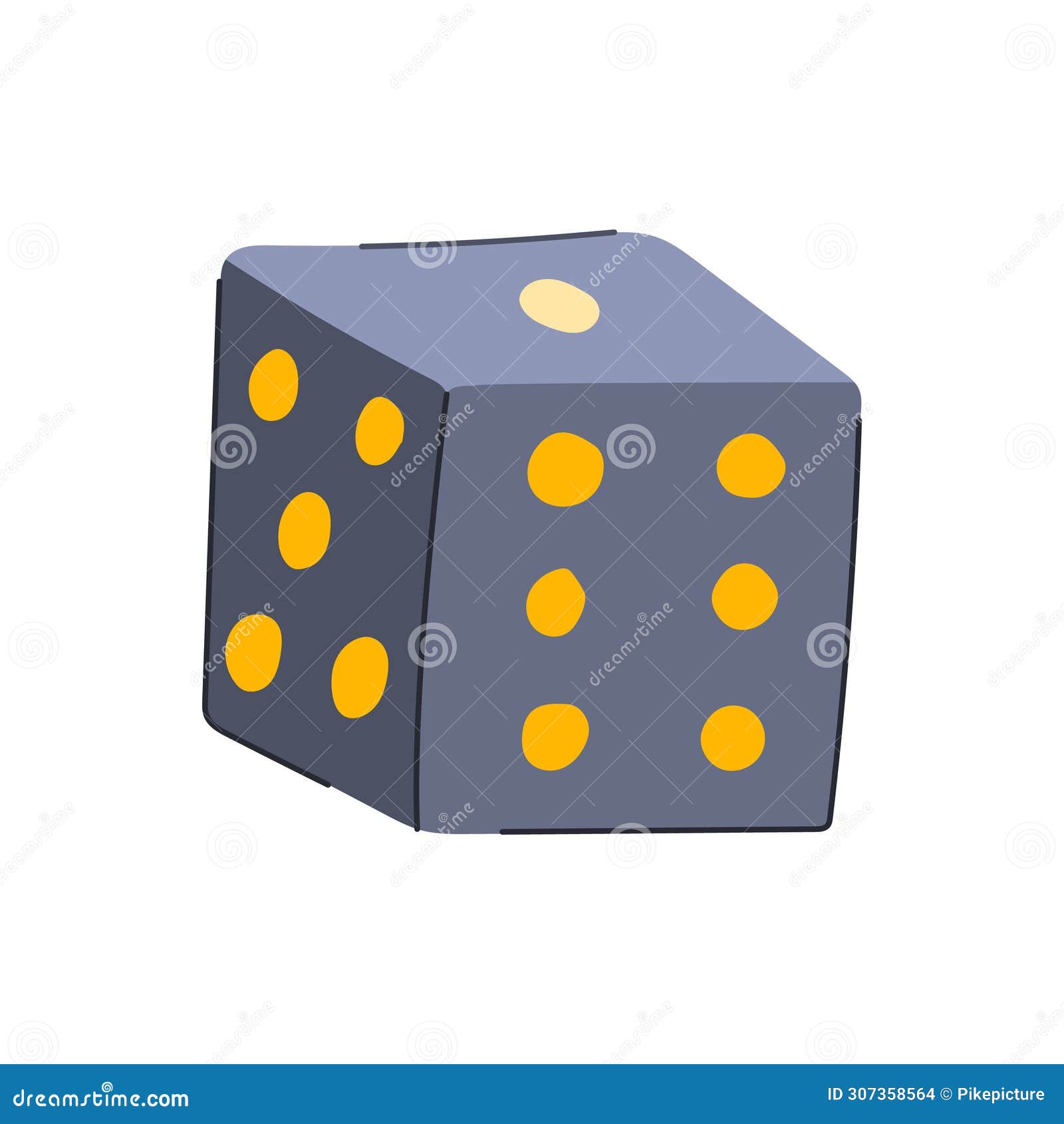 Die Dice Cartoon Vector Illustration Stock Vector - Illustration of ...