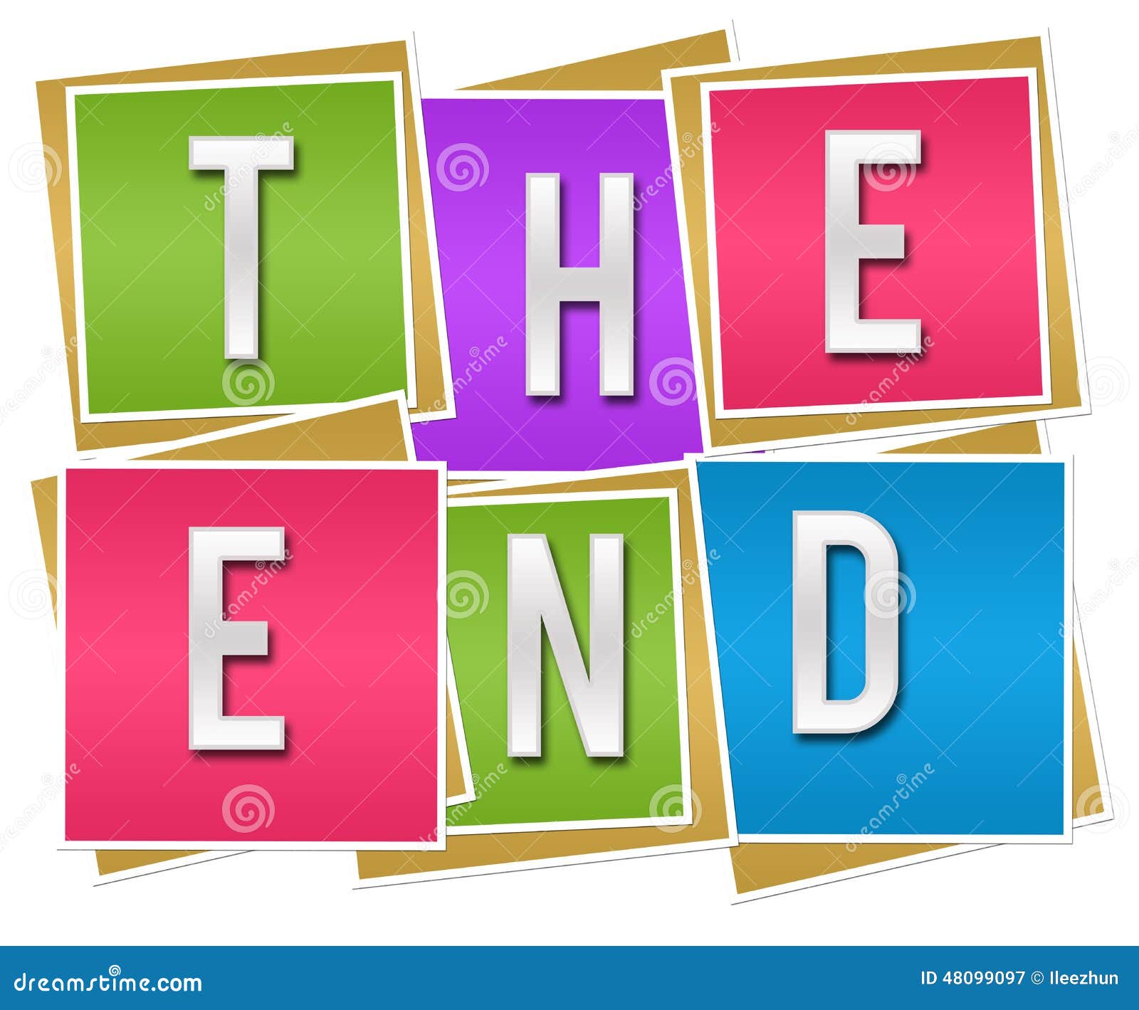 Die Enden-bunten Blöcke stock abbildung. Illustration von index - 48099097