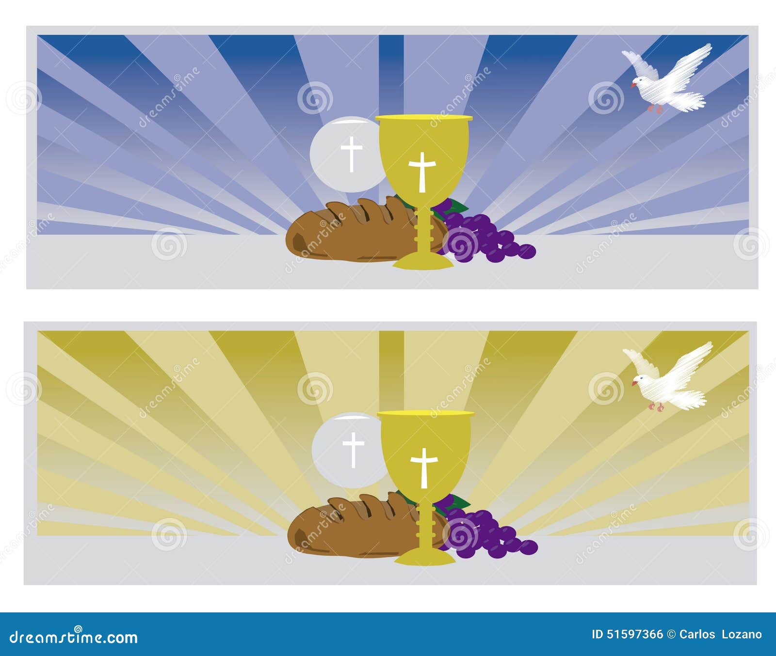 Die Erstkommunion Oder Erste Heilige Kommunion Stock Abbildung ...