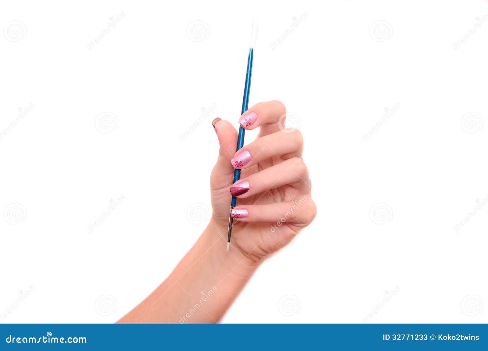 Die Hand der Frau stockbild. Bild von meldung, karte - 32771233