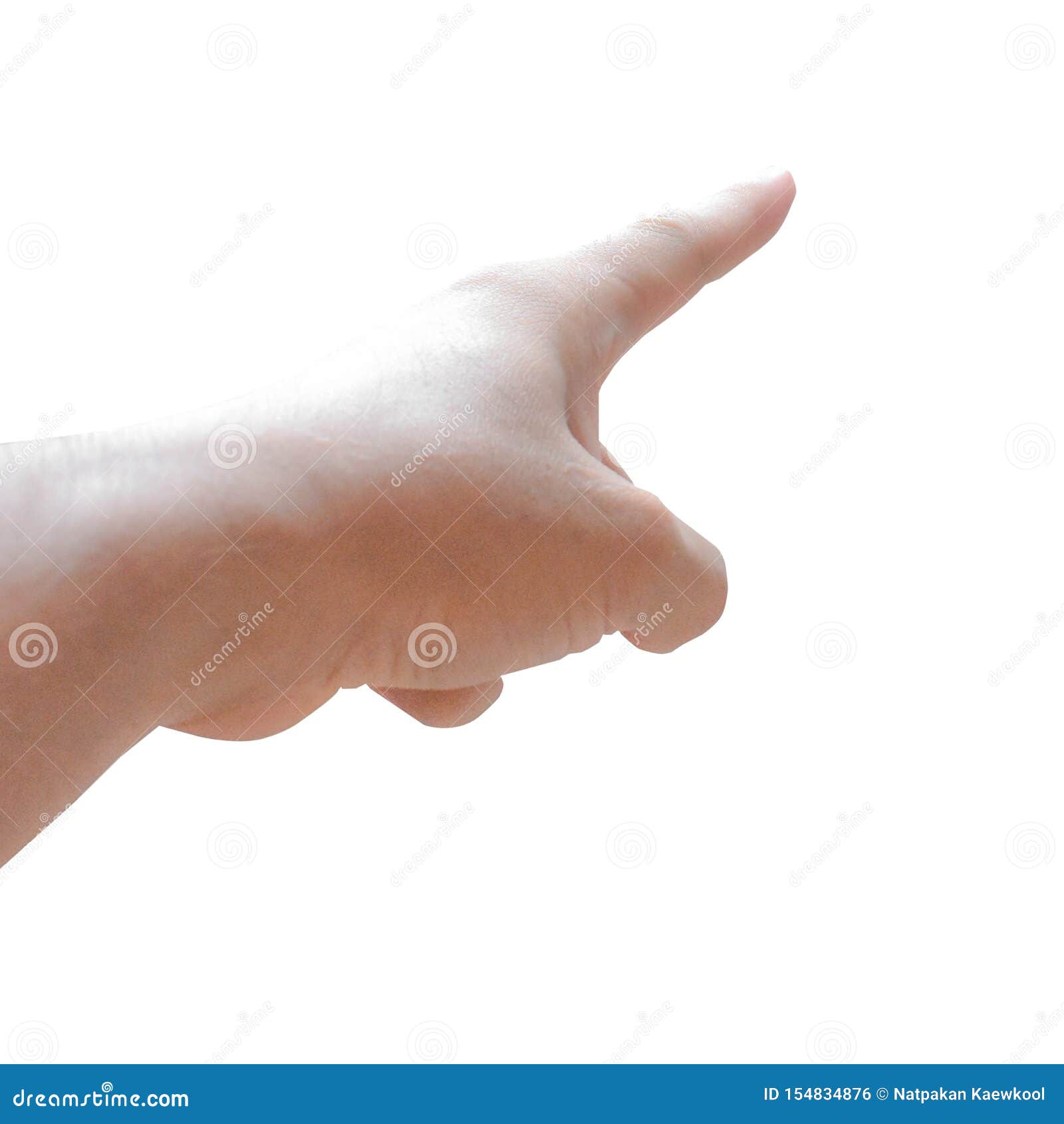 Die Hand Eines Mannes, Der Ein Handzeigen Tut Stock Abbildung ...