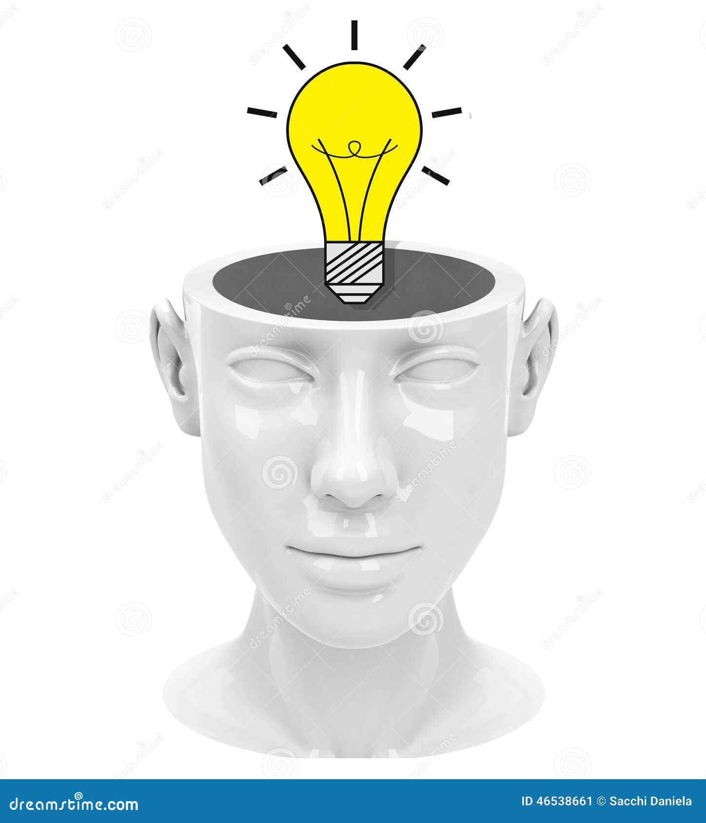 Die Idee stock abbildung. Illustration von gehirn, kreativ - 46538661