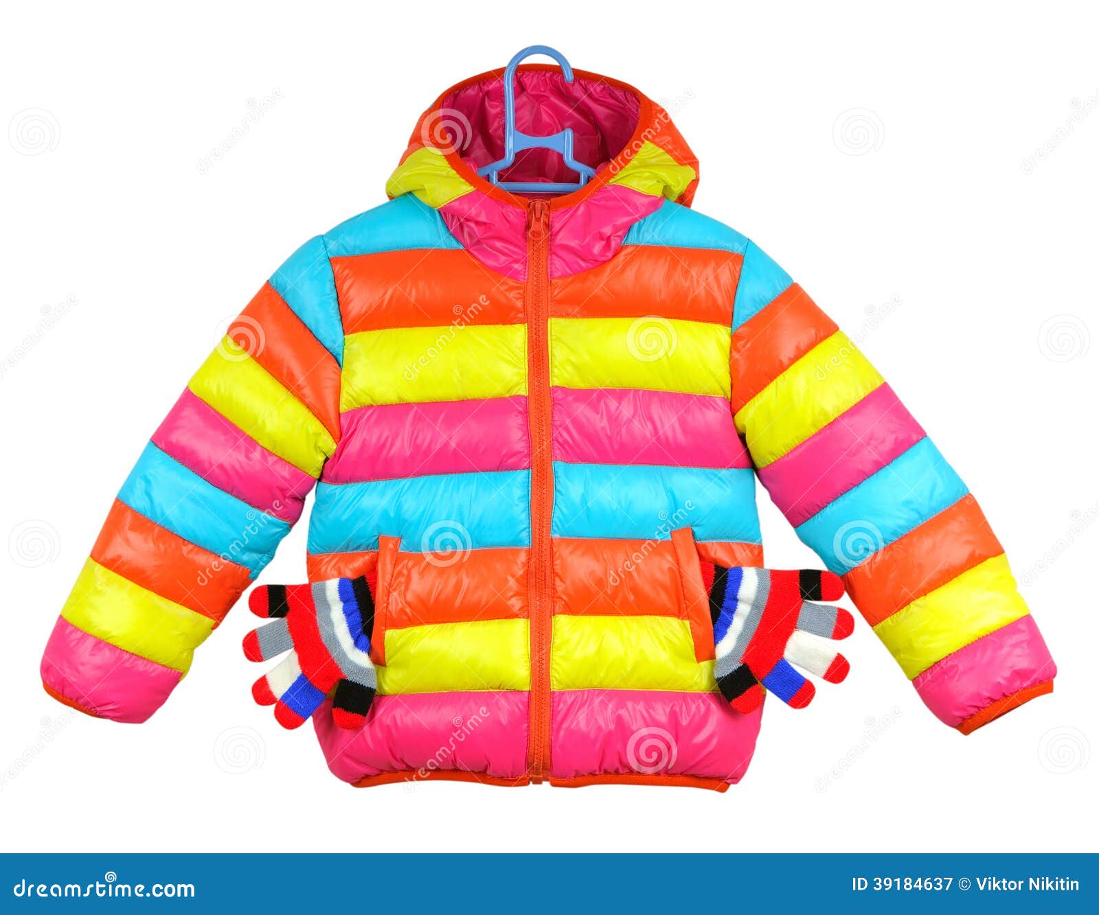 Die Jacke der bunte Kinder stockbild. Bild von kleid - 39184637