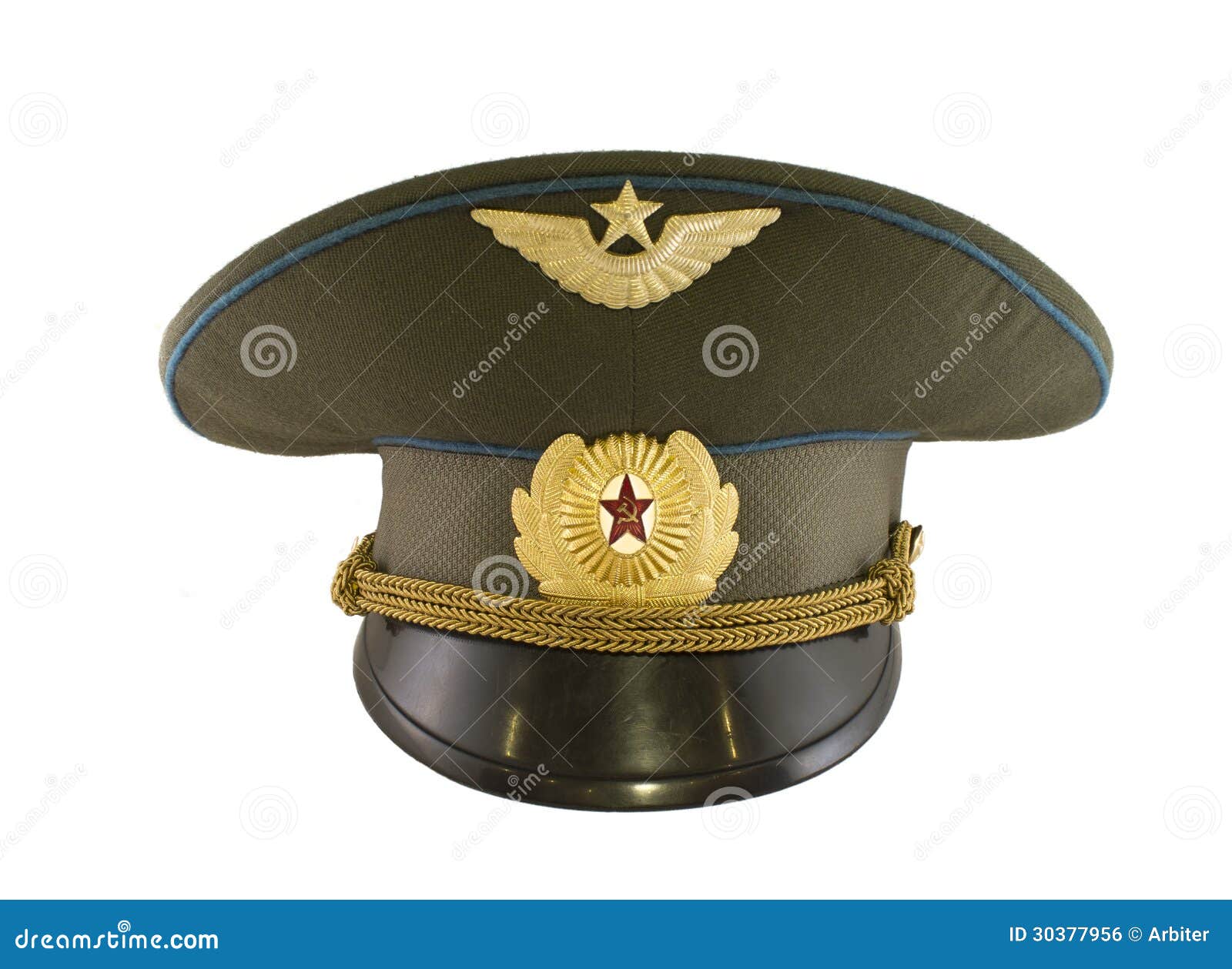Die Kappe Des Offiziers Des Sowjetischen Piloten Stockfoto - Bild von ...