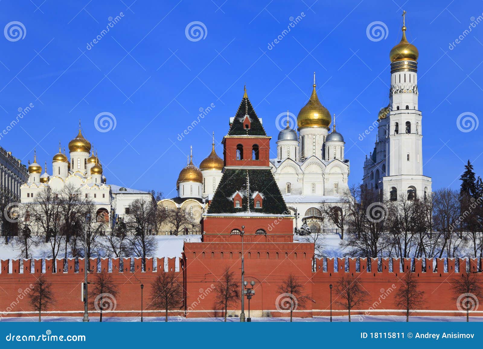 Die Kathedralen Moskau Kremlin. Russland. Stockbild - Bild von mitte ...