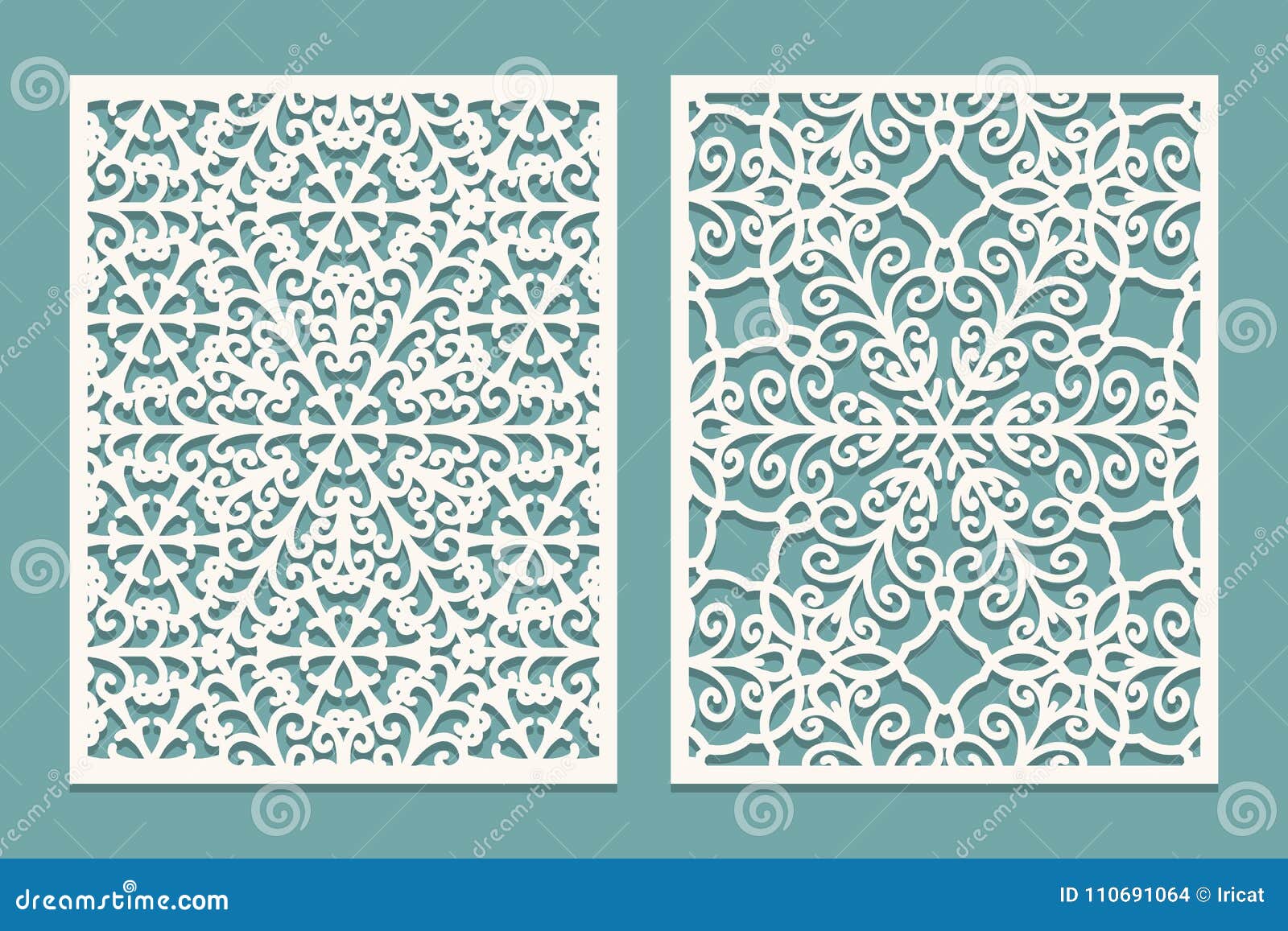 Die And Laser Cut Scenical Panels With Tiled Pattern. Laser Cutting ...