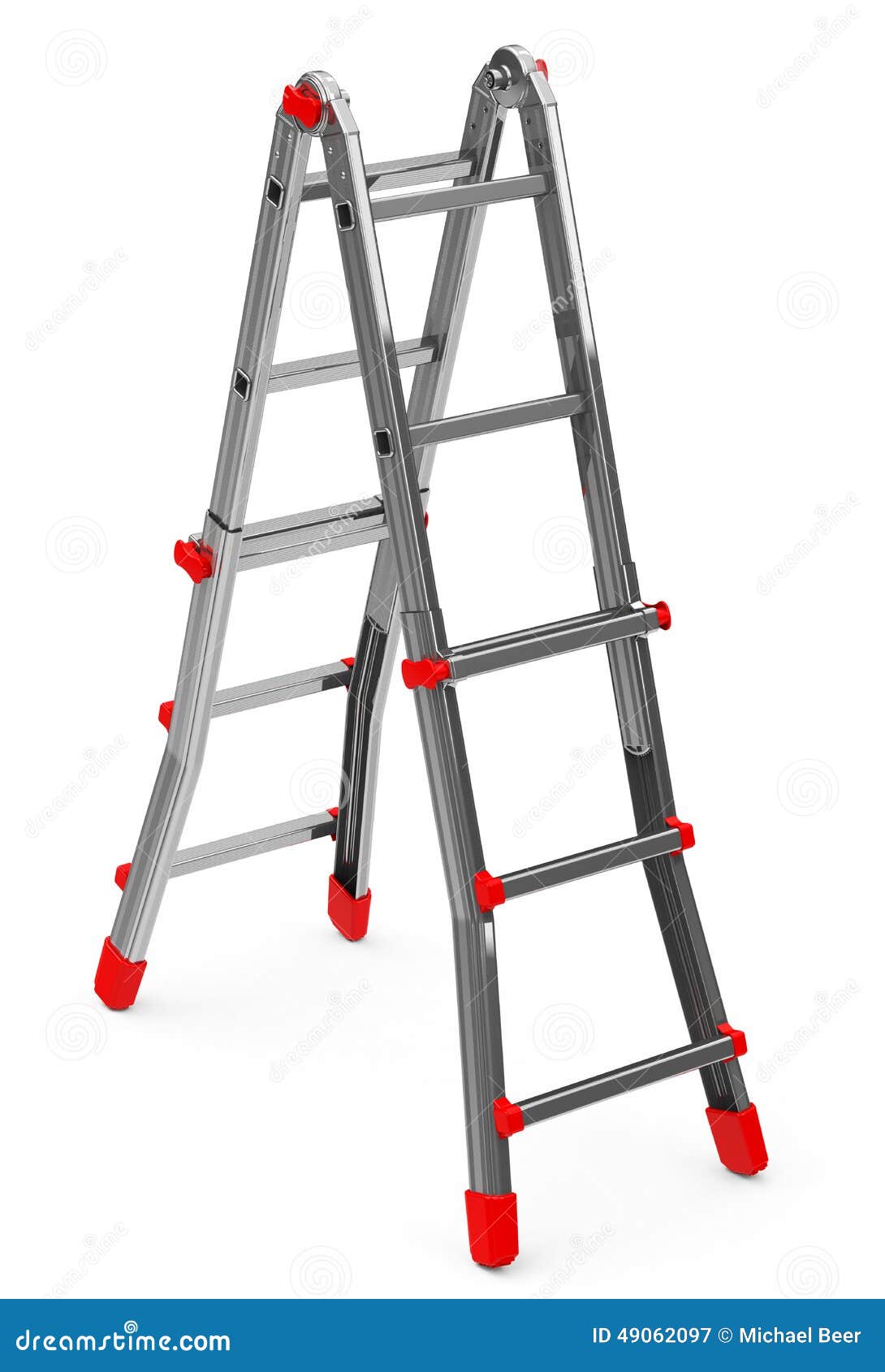 Die Leiter stock abbildung. Illustration von aluminium - 49062097