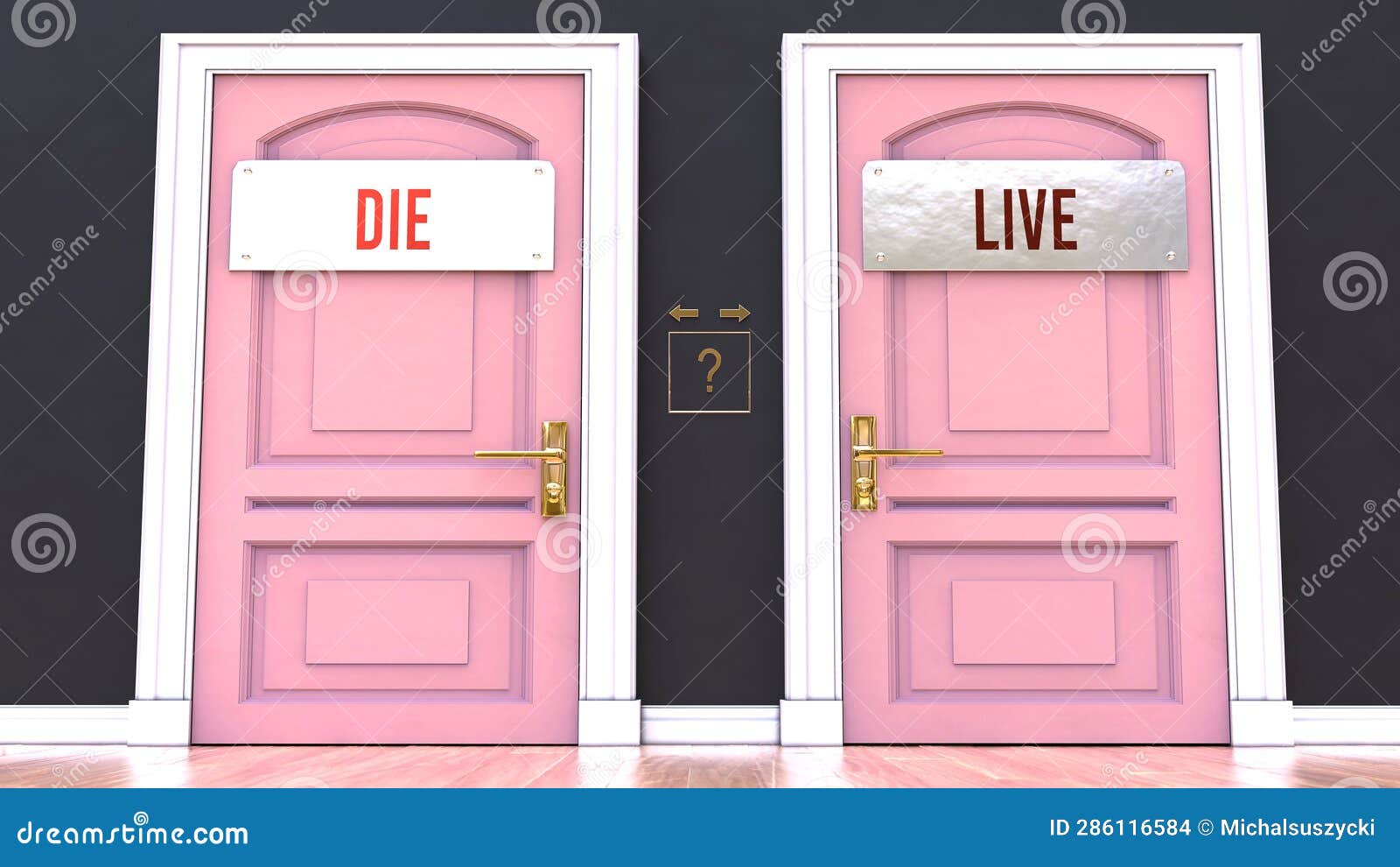 Die or Live - Making a Choice Stock Illustration - Illustration of pick ...