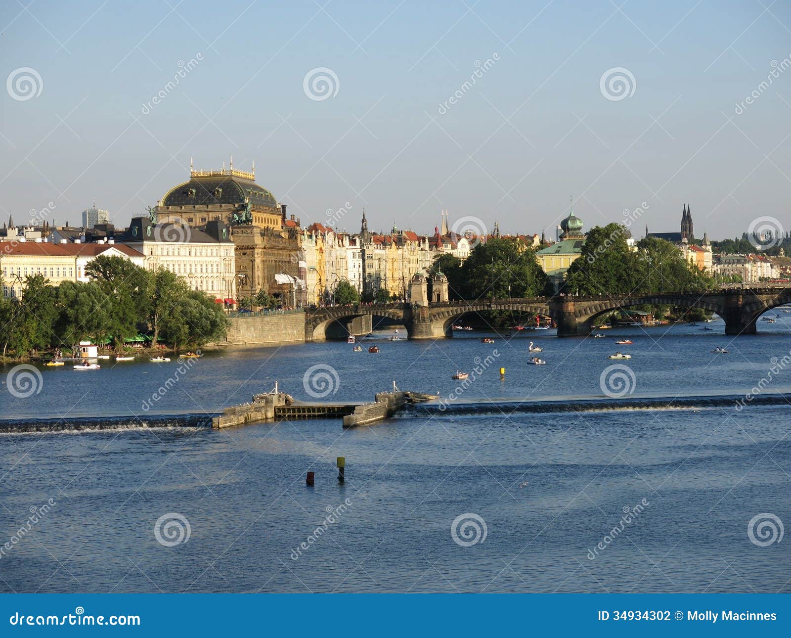 Die Moldau-Fluss, Prag stockfoto. Bild von sommer, wasser - 34934302
