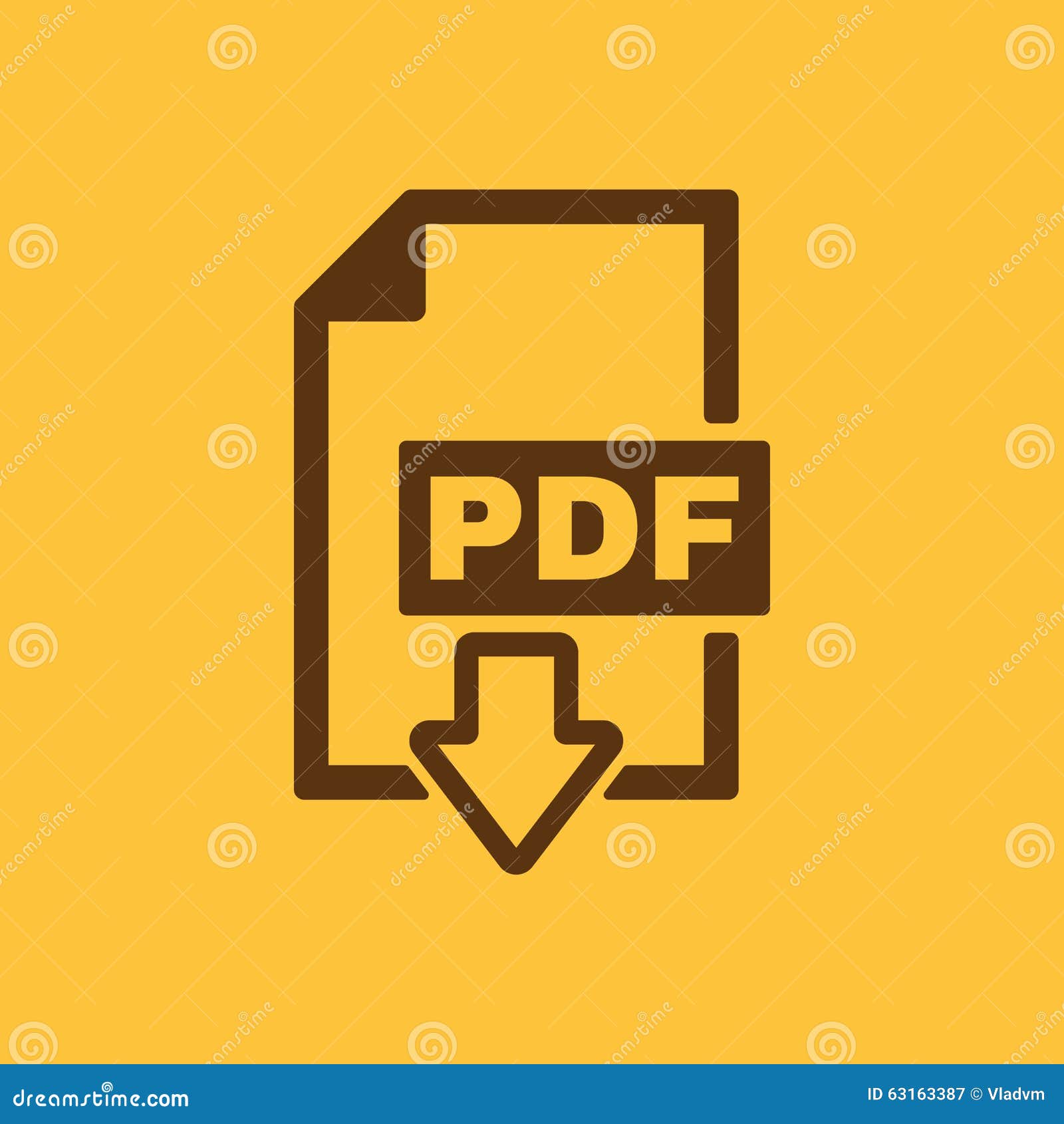Die Pdf-Ikone Dateiformatsymbol Flach Stock Abbildung - Illustration ...