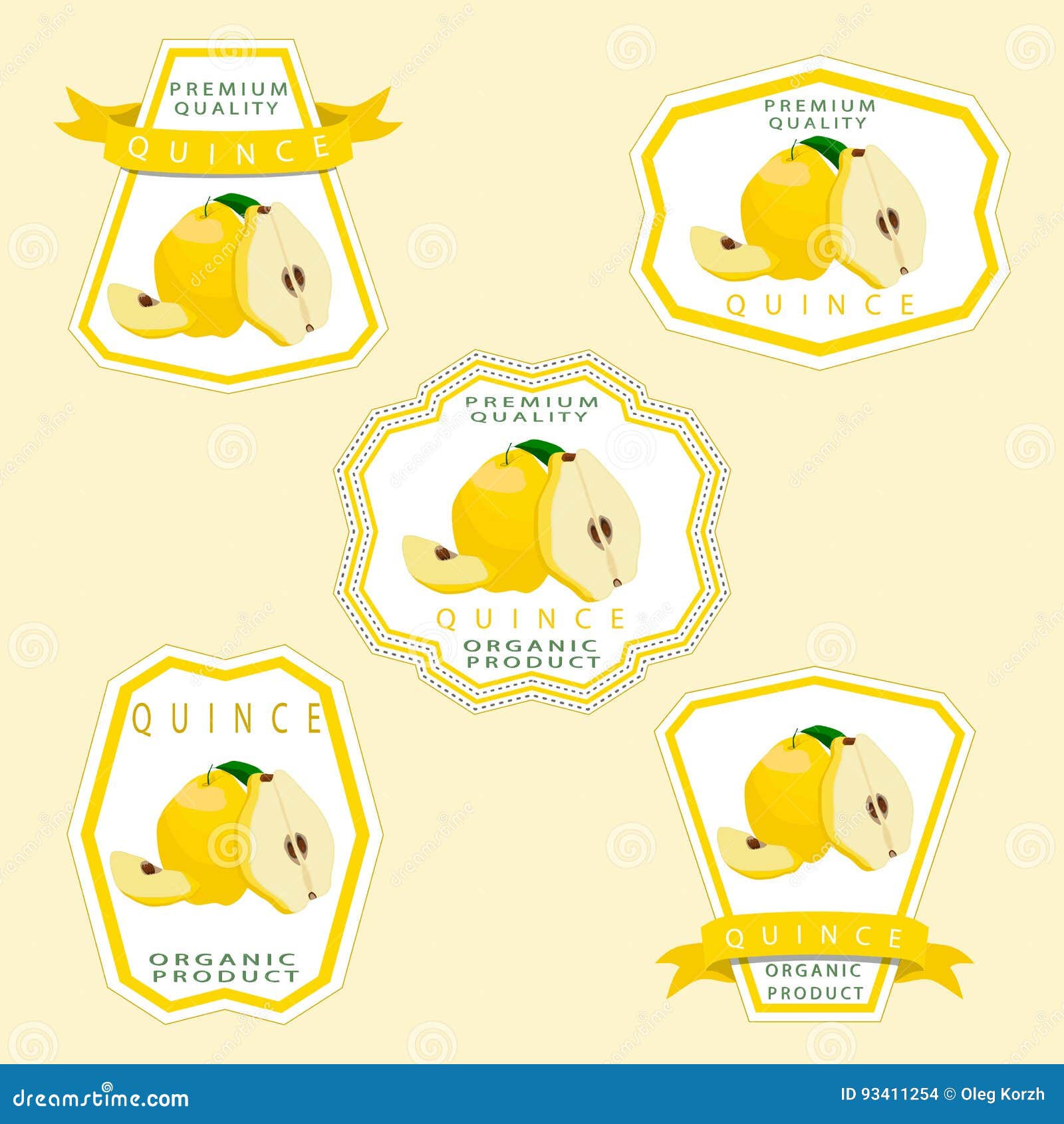 Die Quitte vektor abbildung. Illustration von frech, korn - 93411254