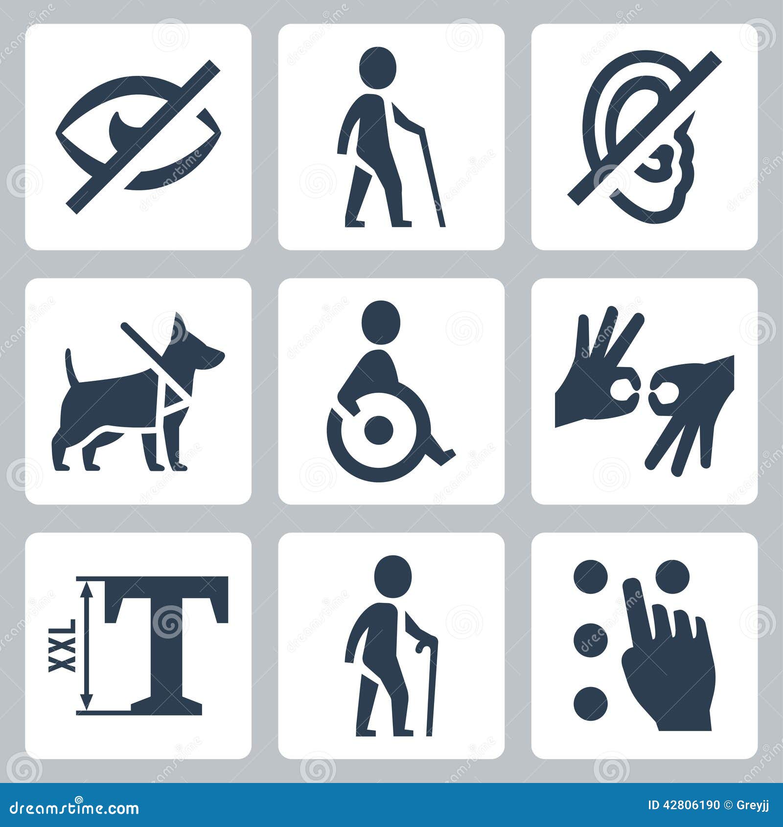 Die Releated Behinderten Vector Ikonen Vektor Abbildung - Illustration ...