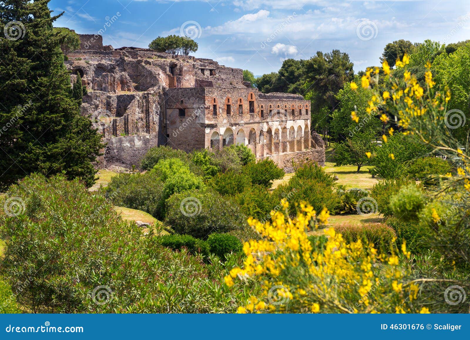 Die Ruinen Von Pompeji, Italien Stockfoto - Bild von standort, erbe ...