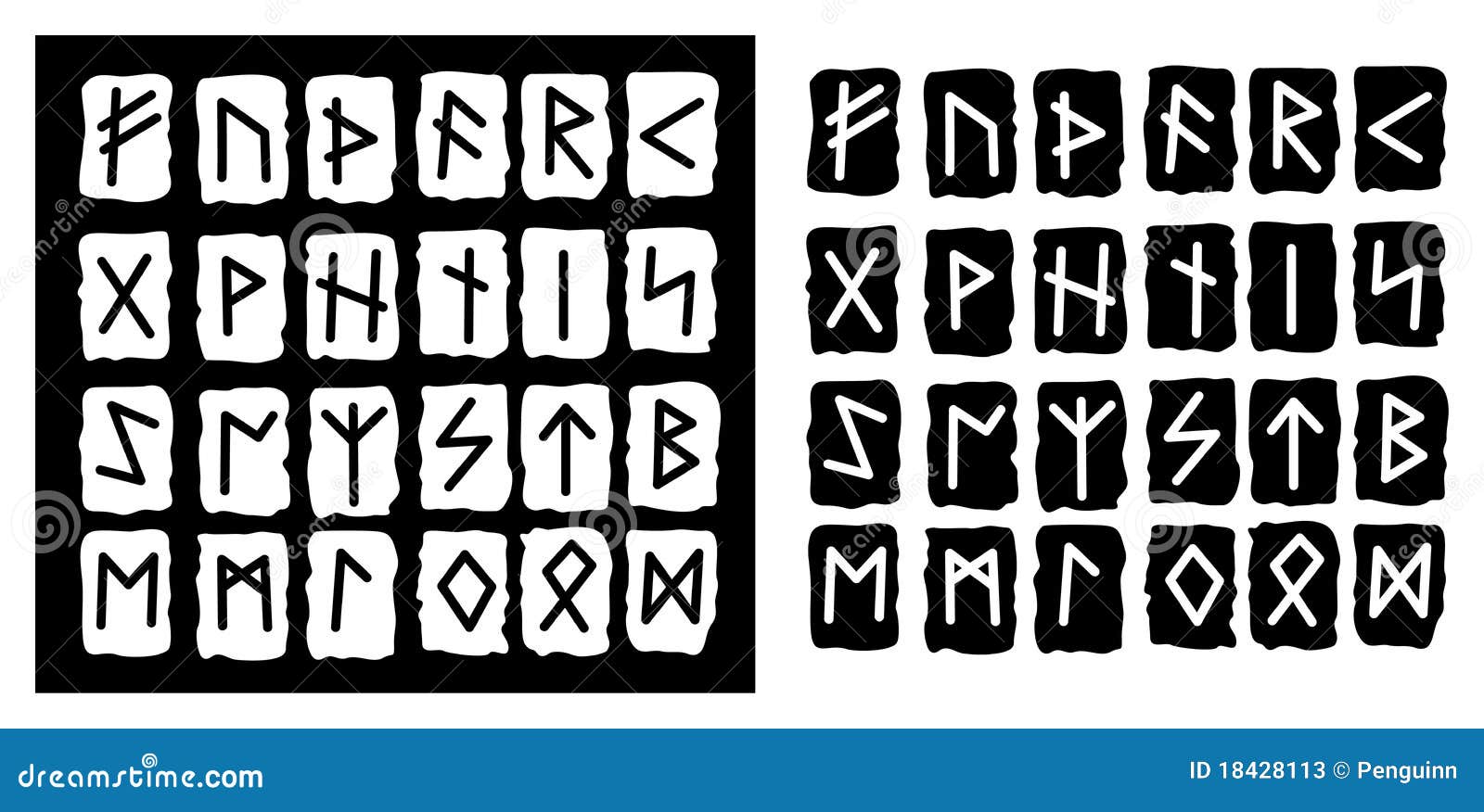 Die Runen vektor abbildung. Illustration von schwarzes - 18428113
