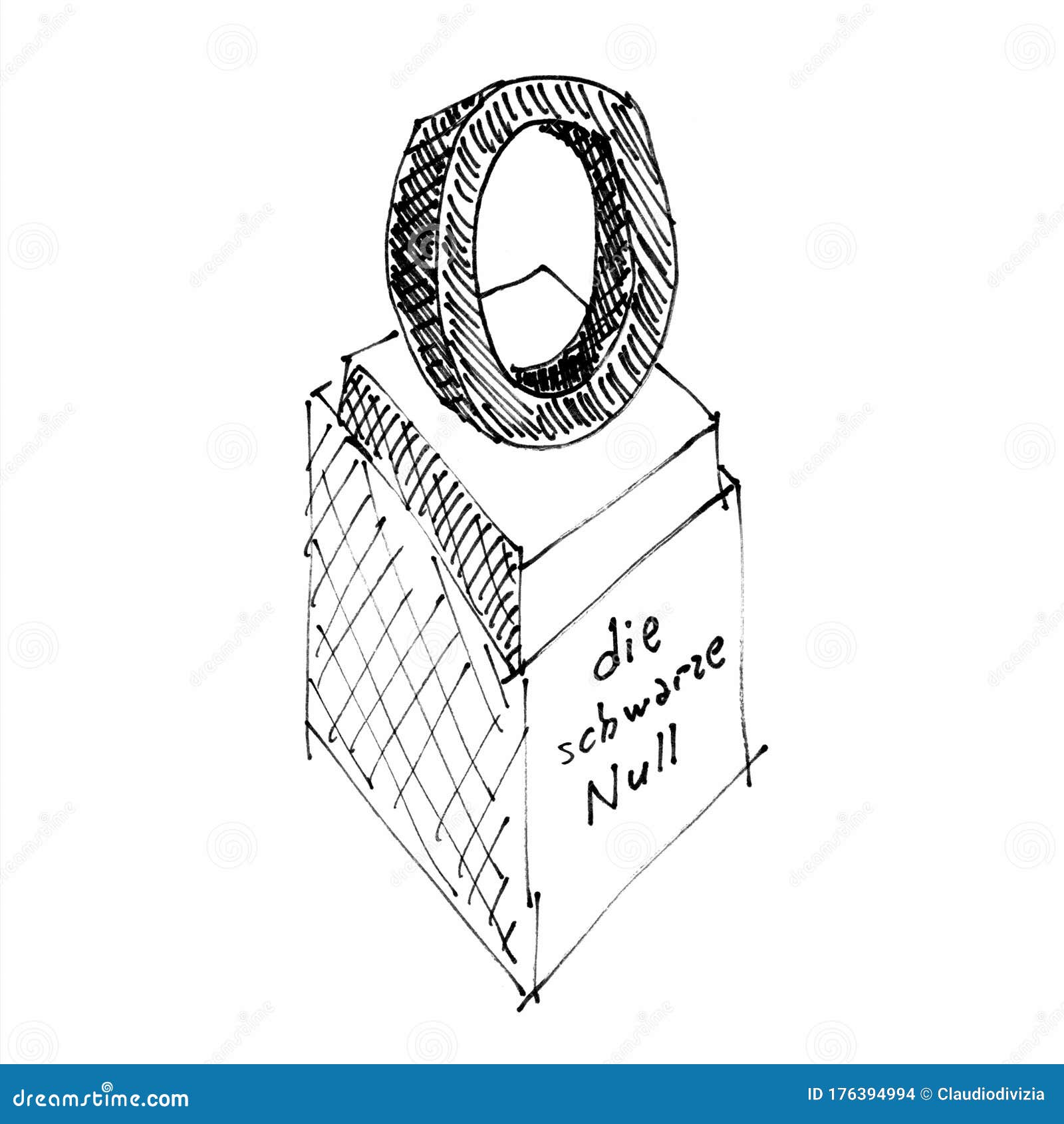 Die schwarze null stock illustration. Illustration of null - 176394994