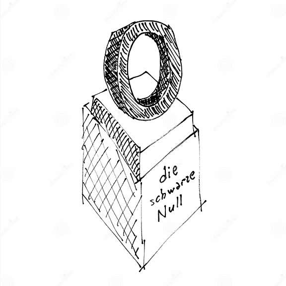 Die schwarze null stock illustration. Illustration of null - 176394994