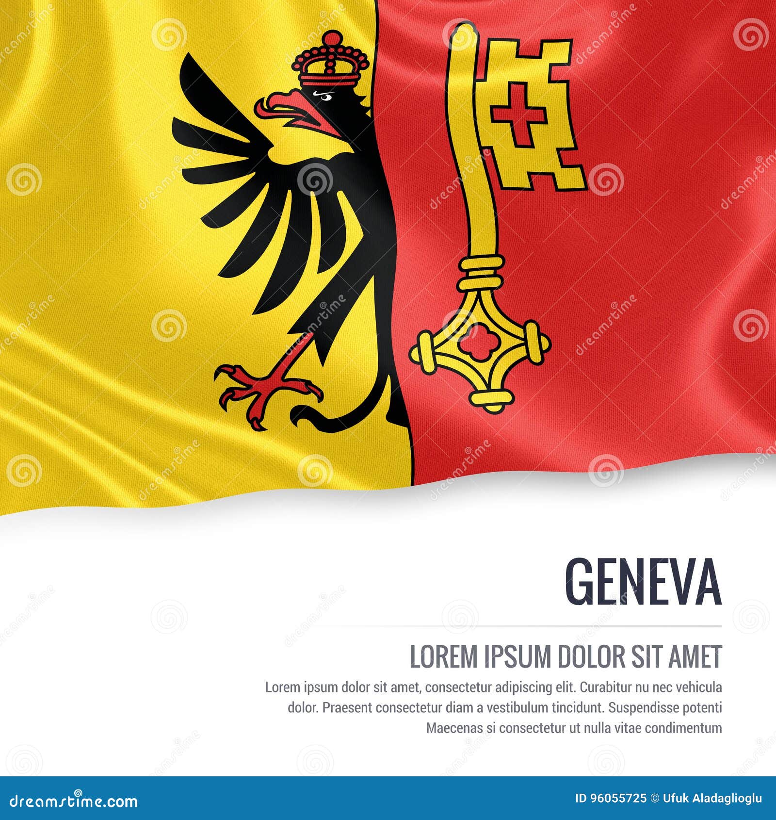 Die Schweiz-Staat Genf-Flagge Stock Abbildung - Illustration von farbe ...