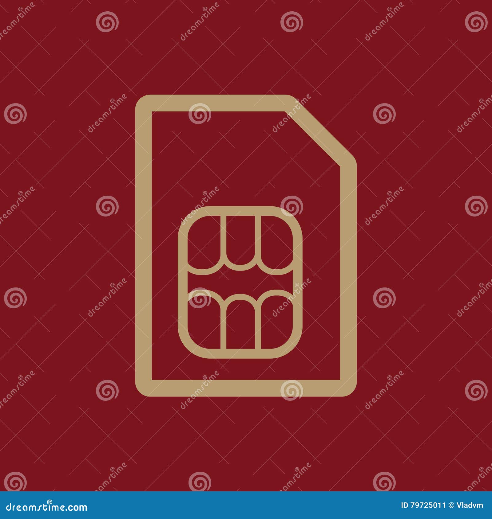 Die SIM-Karten-Ikone Sim Card-Symbol Flach Vektor Abbildung ...