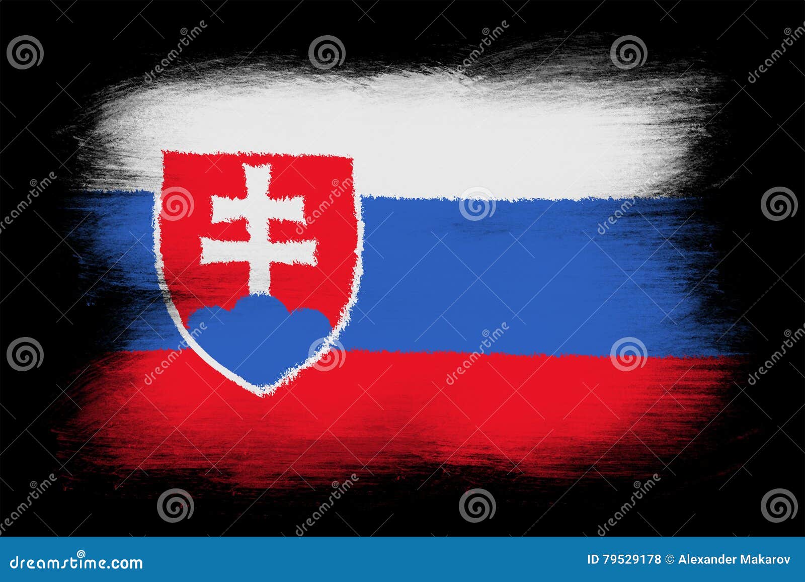 Die Slowakei-Flagge stock abbildung. Illustration von inländisch - 79529178