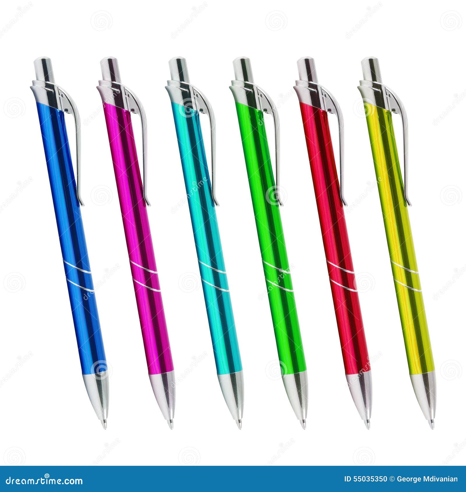 Die Stifte stockfoto. Bild von farbe, blau, kugelschreiber - 55035350