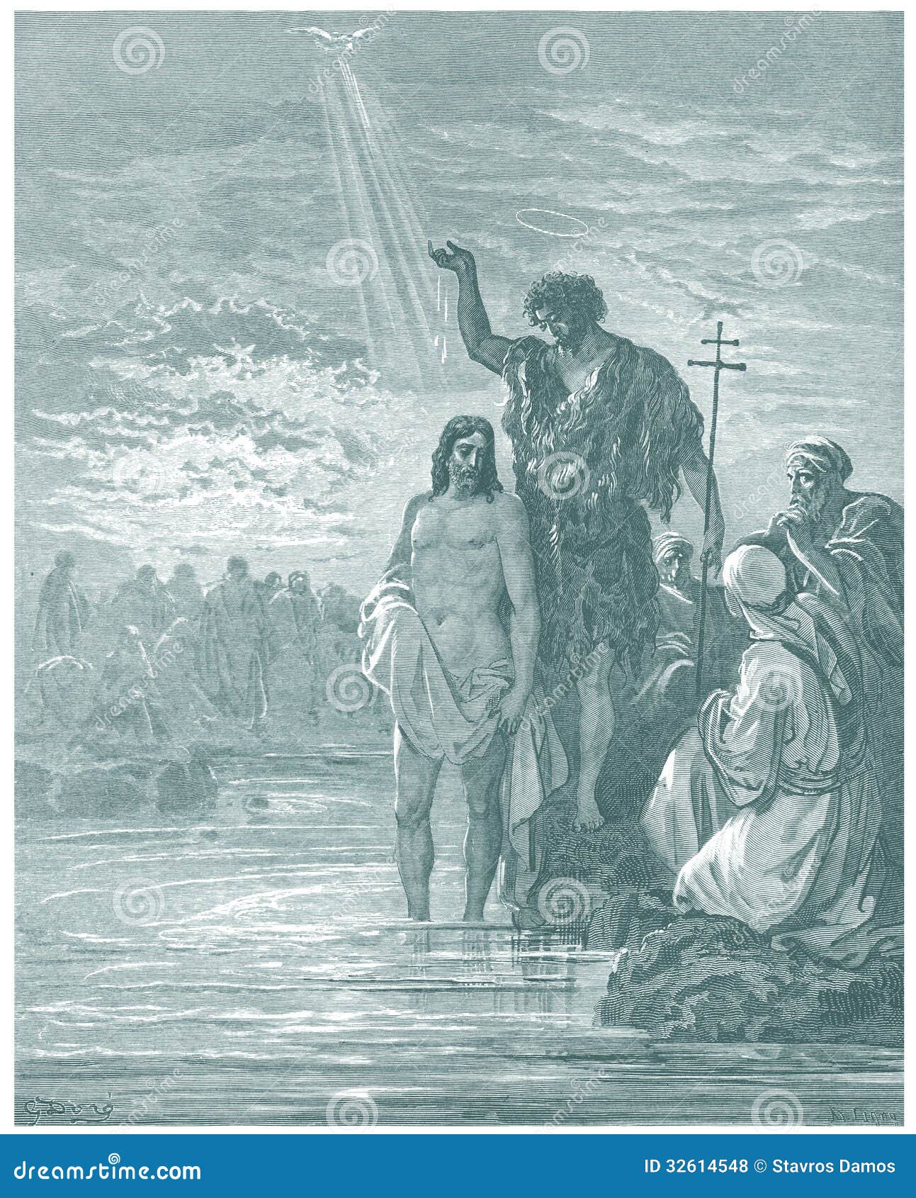 Die Taufe von Jesus redaktionelles stockfoto. Illustration von tauf ...