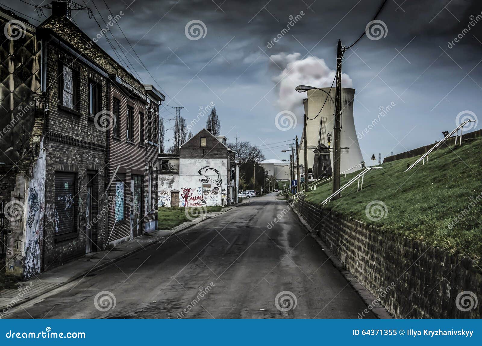 Die Verlassene Stadt in Belgien Stockbild - Bild von stadt, bunt: 64371355