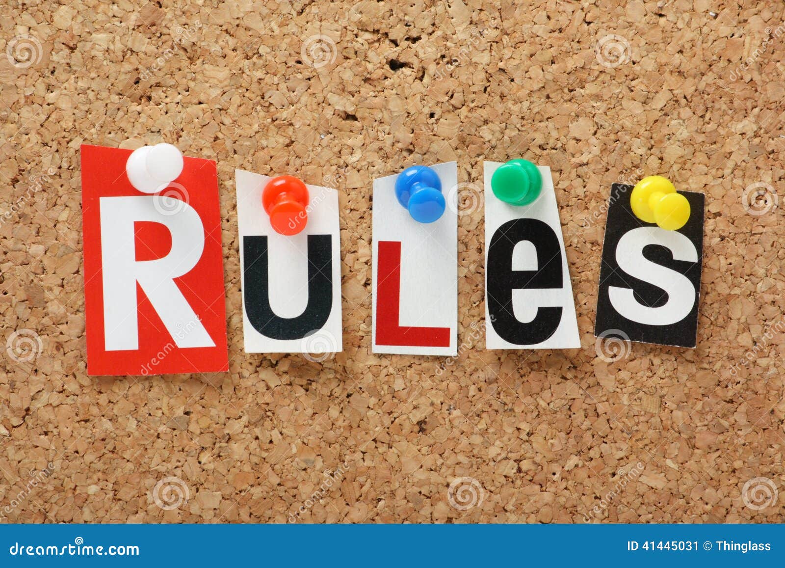 Die Wort Regeln stockbild. Bild von richtlinien, stifte - 41445031