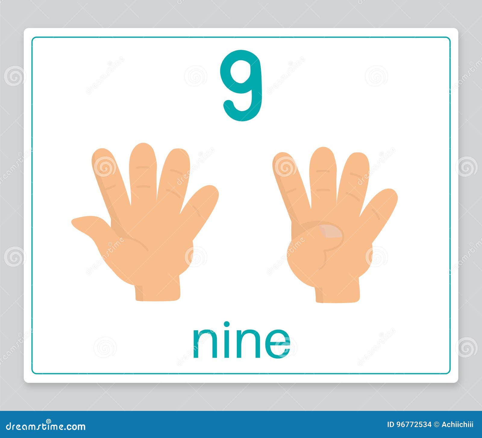 Die Wortkarte 9 vektor abbildung. Illustration von papier - 96772534
