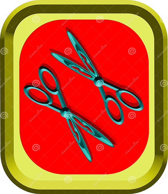 Die zwei Scheren stock abbildung. Illustration von schere - 46886477