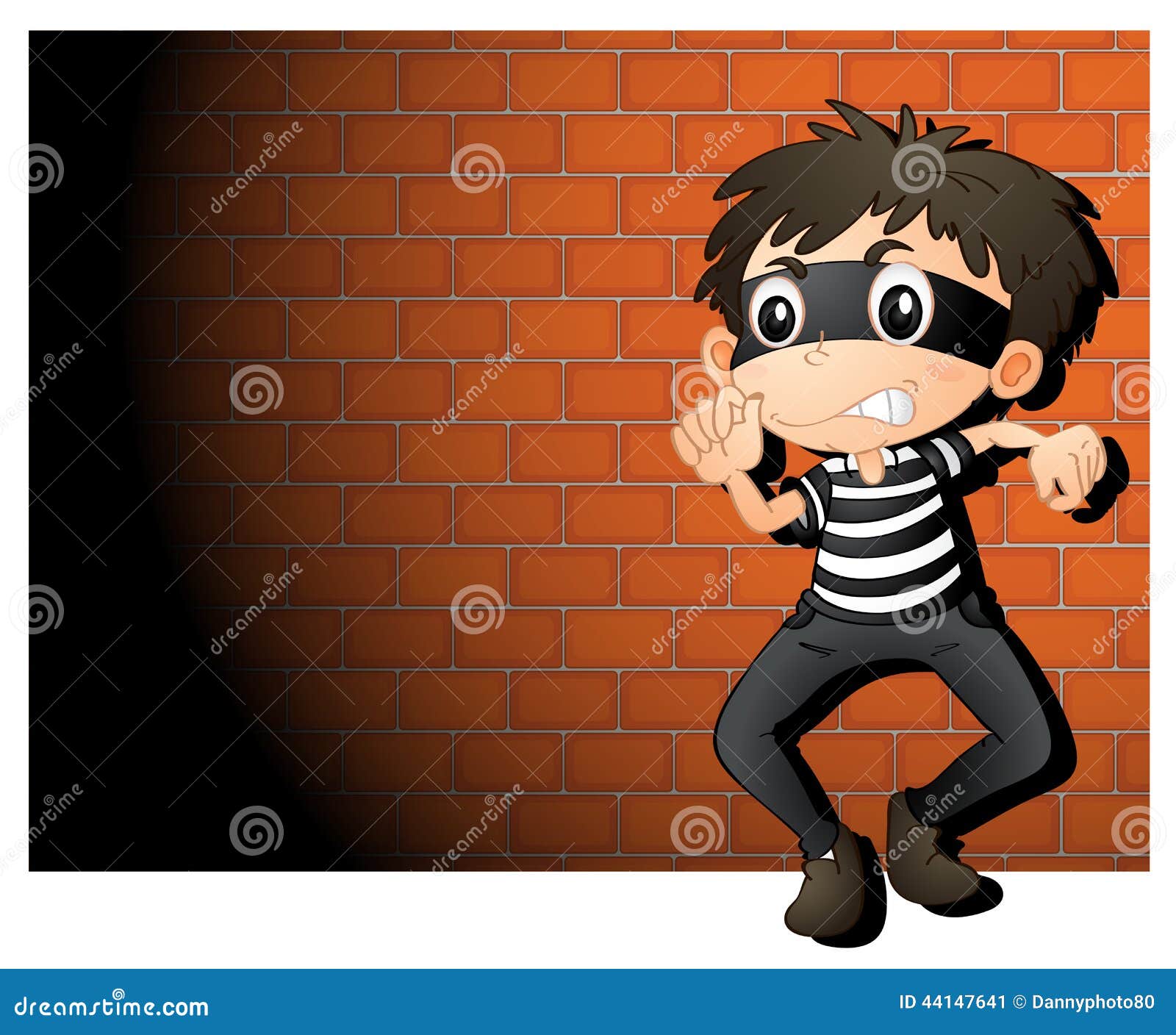 Dieb vektor abbildung. Illustration von ungültig, wand - 44147641