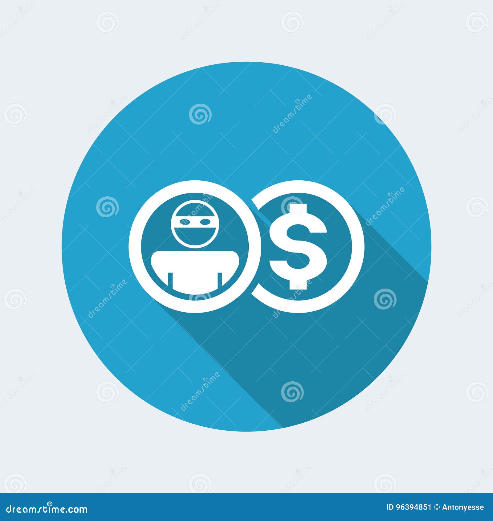 Dieb Icon vektor abbildung. Illustration von getrennt - 96394851