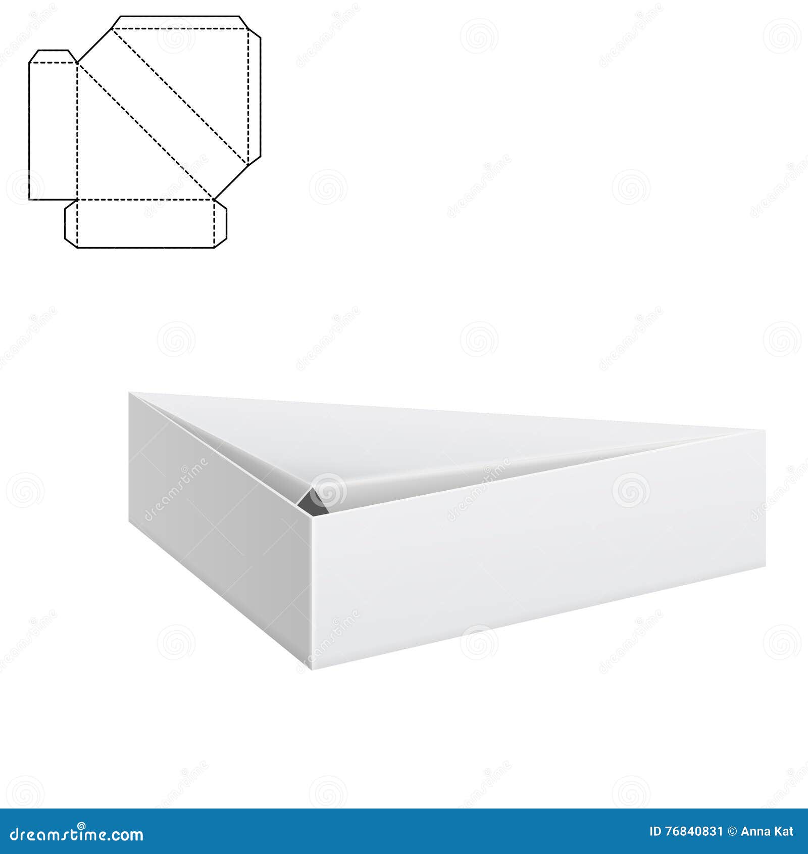 Diecut Craft Box for Design Stock Vector - Illustration of cutout ...