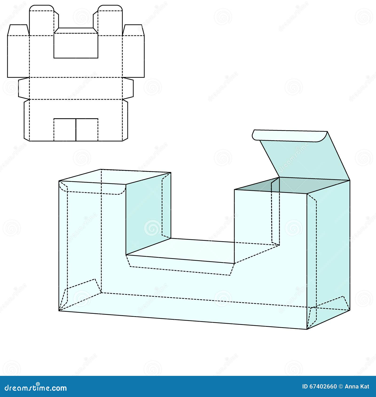 Diecut Craft Box a stock vector. Illustration of brand - 67402660