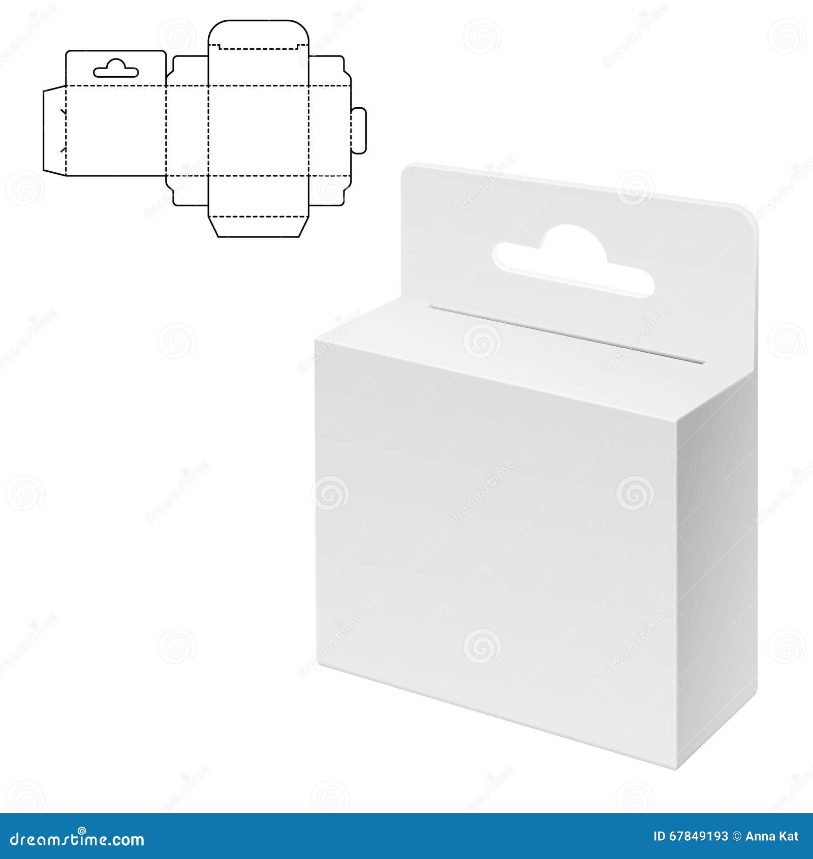 Dieline Handle Box Stock Illustrations – 75 Dieline Handle Box Stock ...