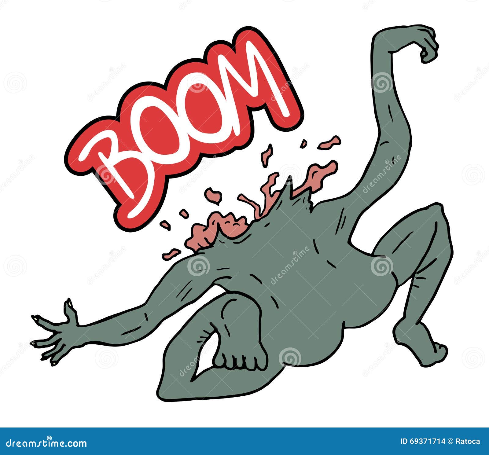 Died monster stock vector. Illustration of expressive - 69371714