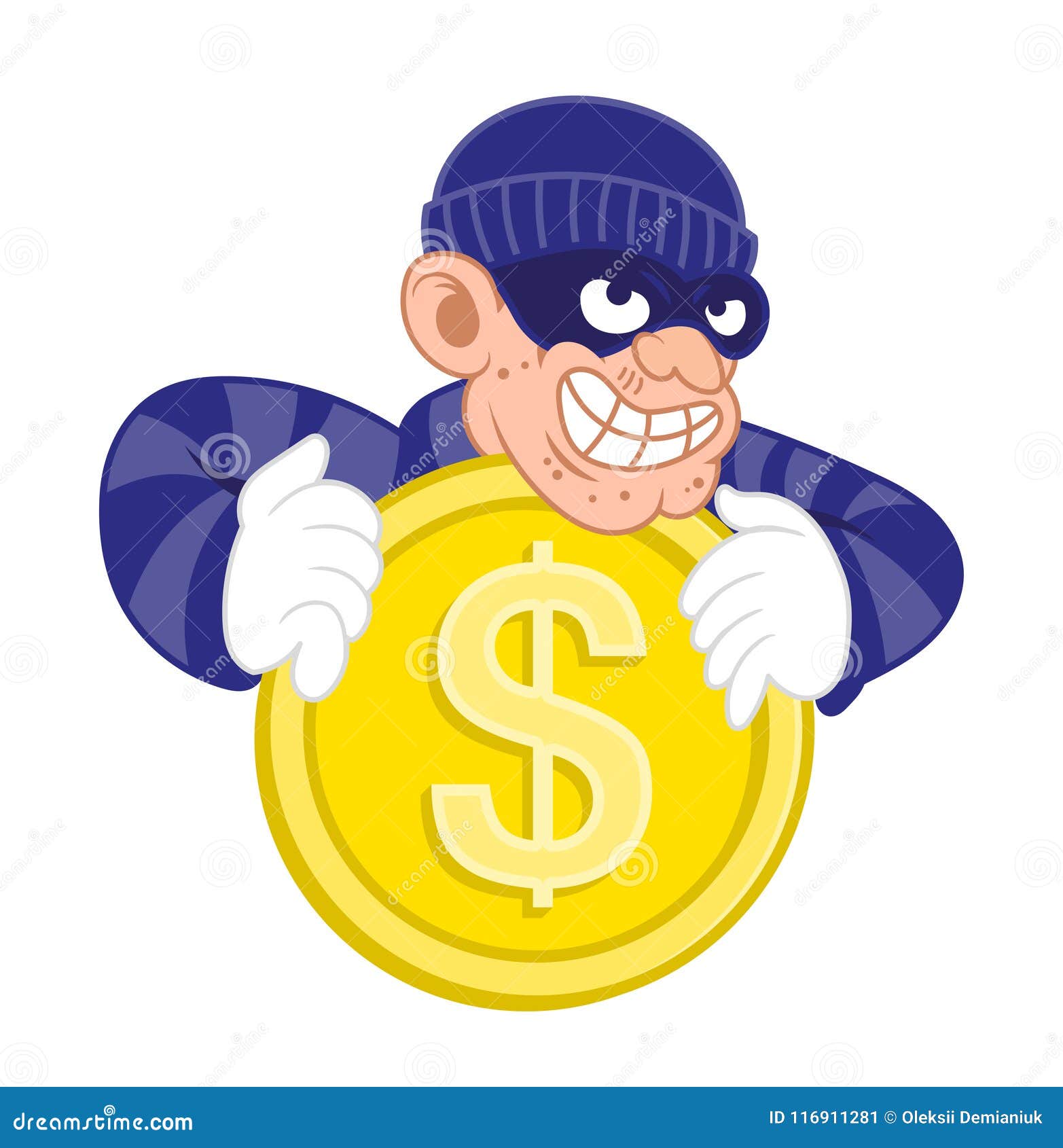 Dief vector illustratie. Illustration of computer, illustratie - 116911281