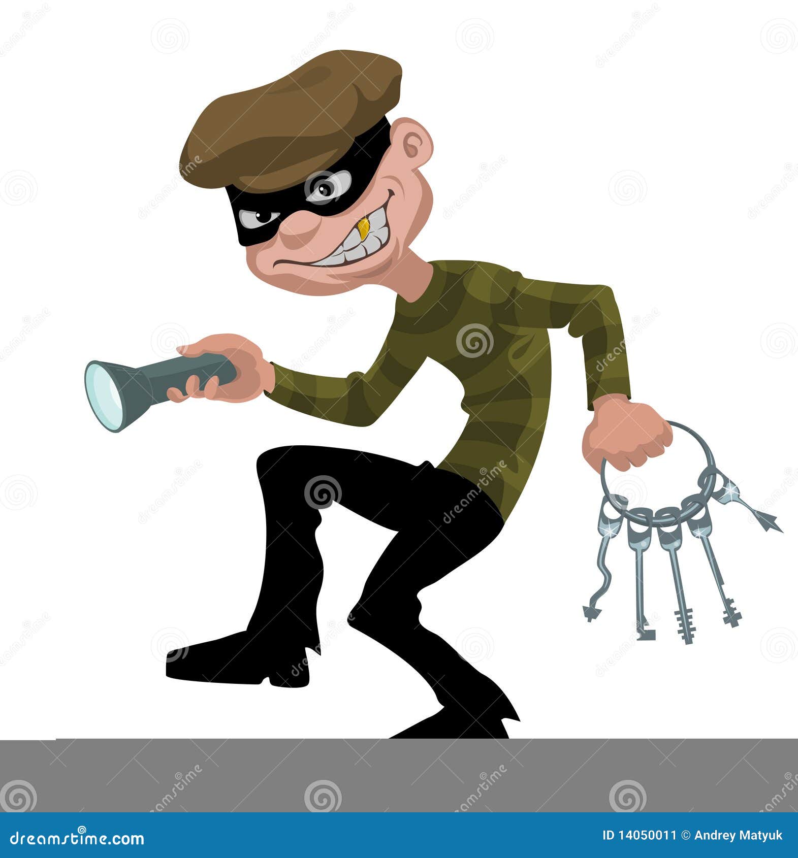 Dief stock illustratie. Illustration of skelet, houdt - 14050011