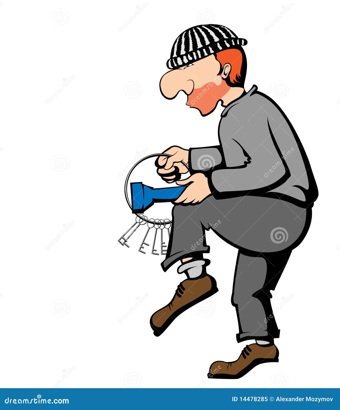 Dief vector illustratie. Illustration of gestolen, sleutel - 14478285