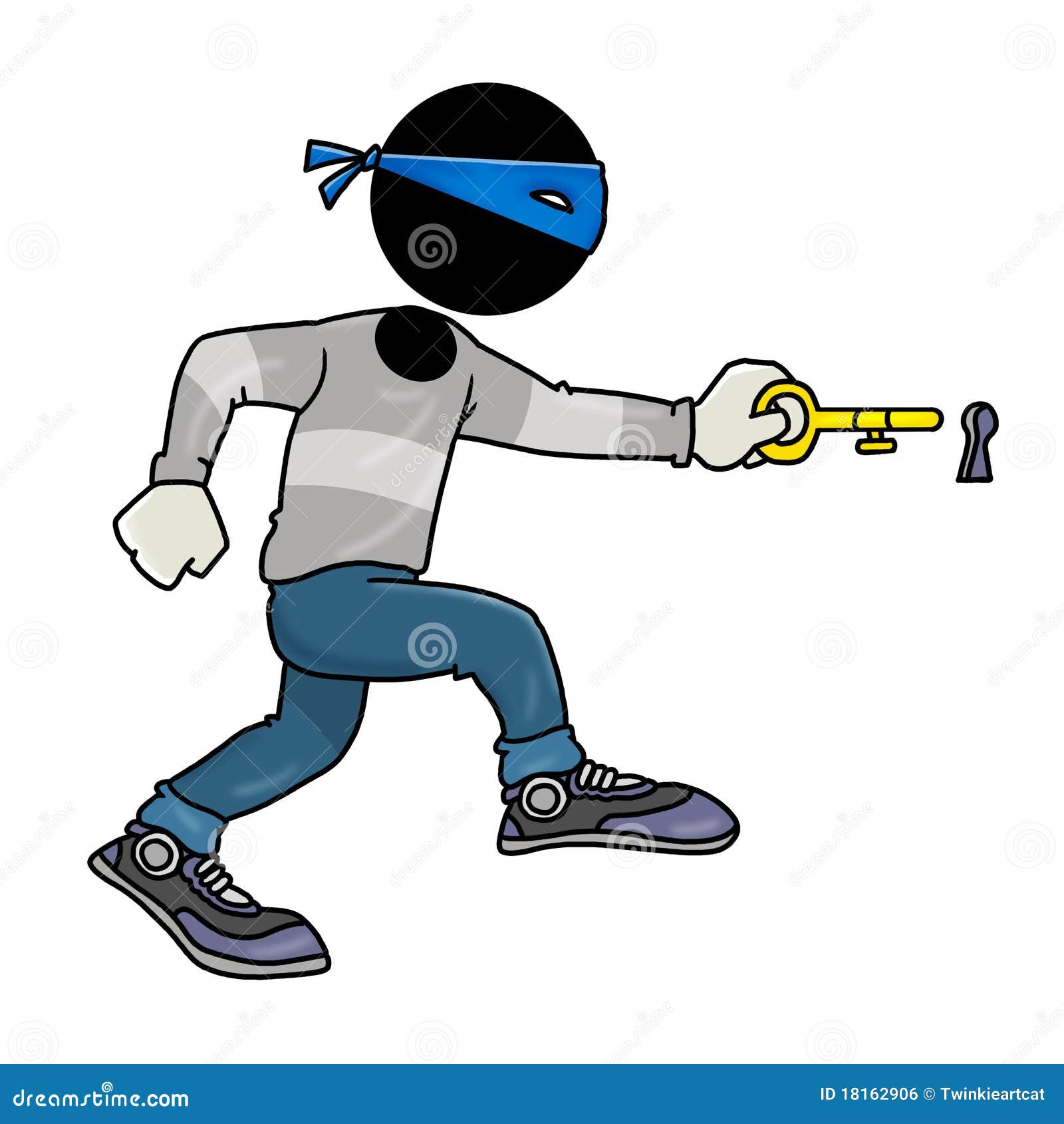 Dief stock illustratie. Illustration of mannetje, pictogram - 18162906