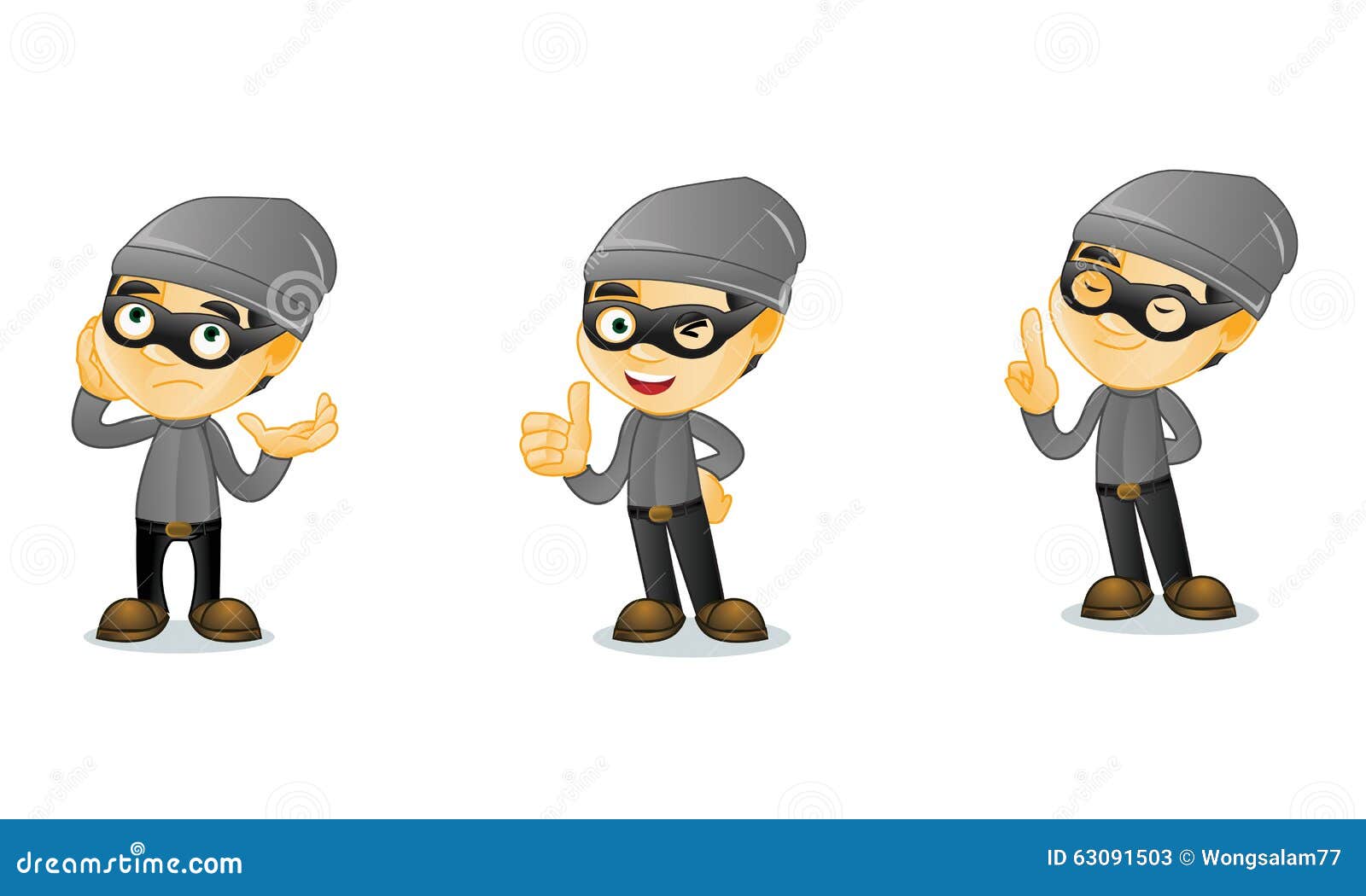 Dief 2 vector illustratie. Illustration of persoon, gevaarlijk - 63091503