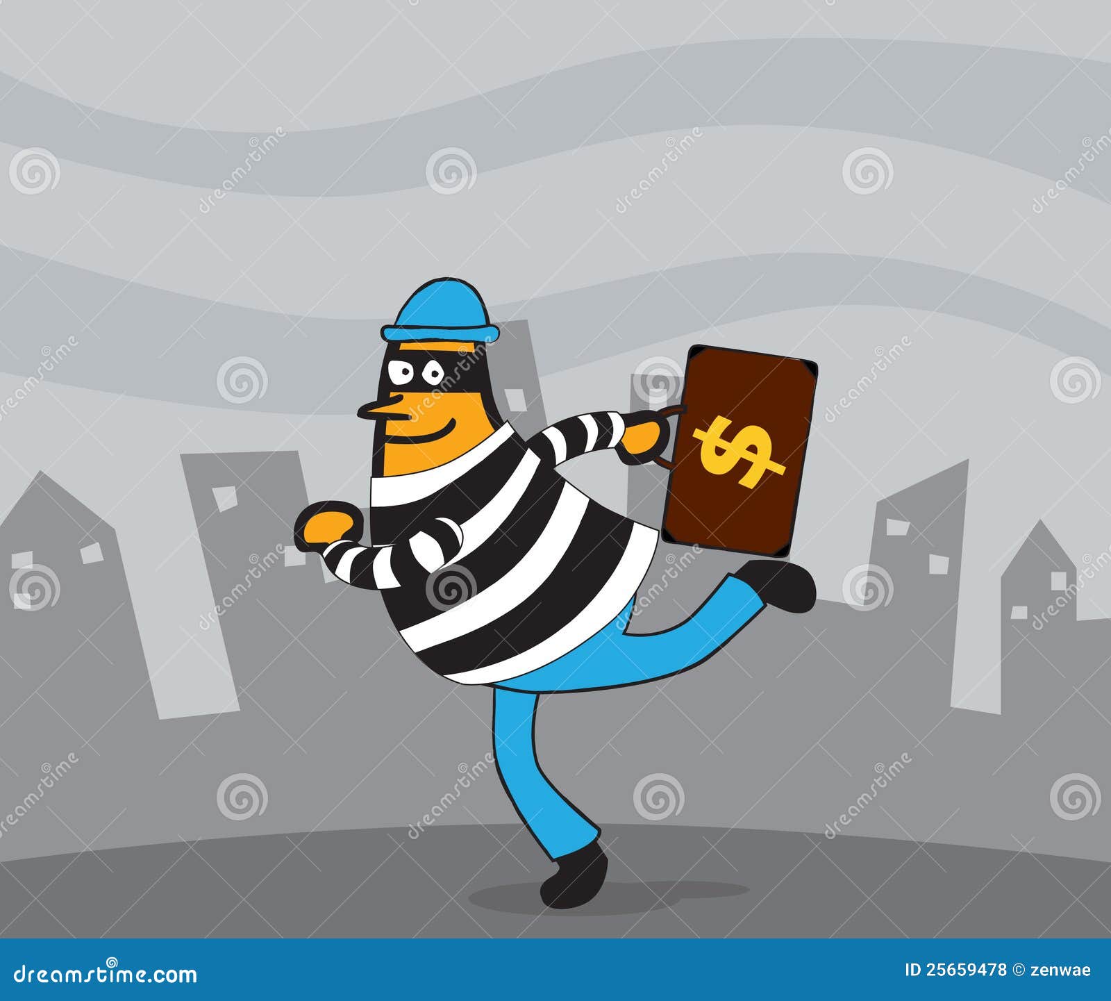 Dief in actie vector illustratie. Illustration of masker - 25659478