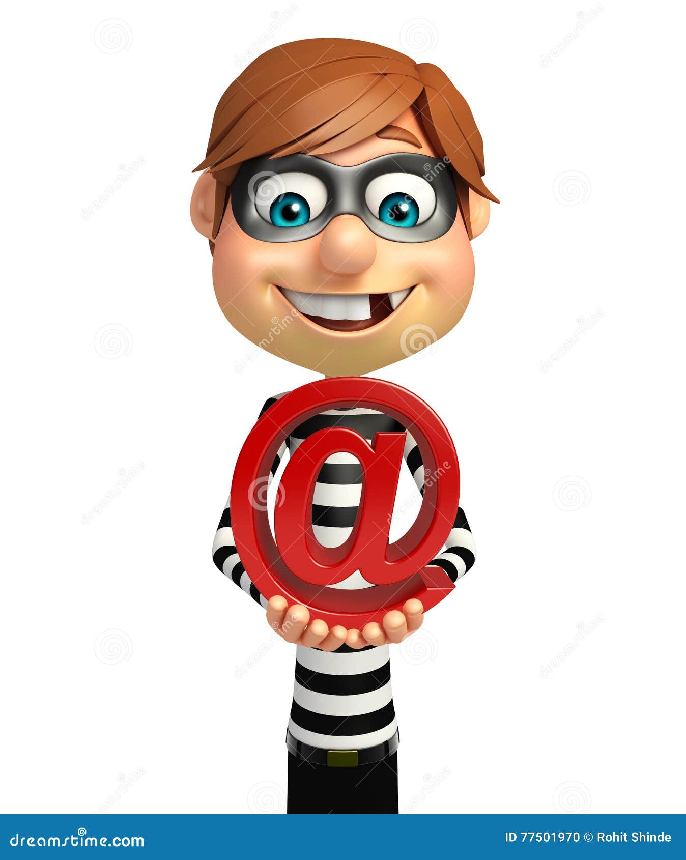 Dief Met Bij Het Tariefteken Stock Illustratie - Illustration of masker ...