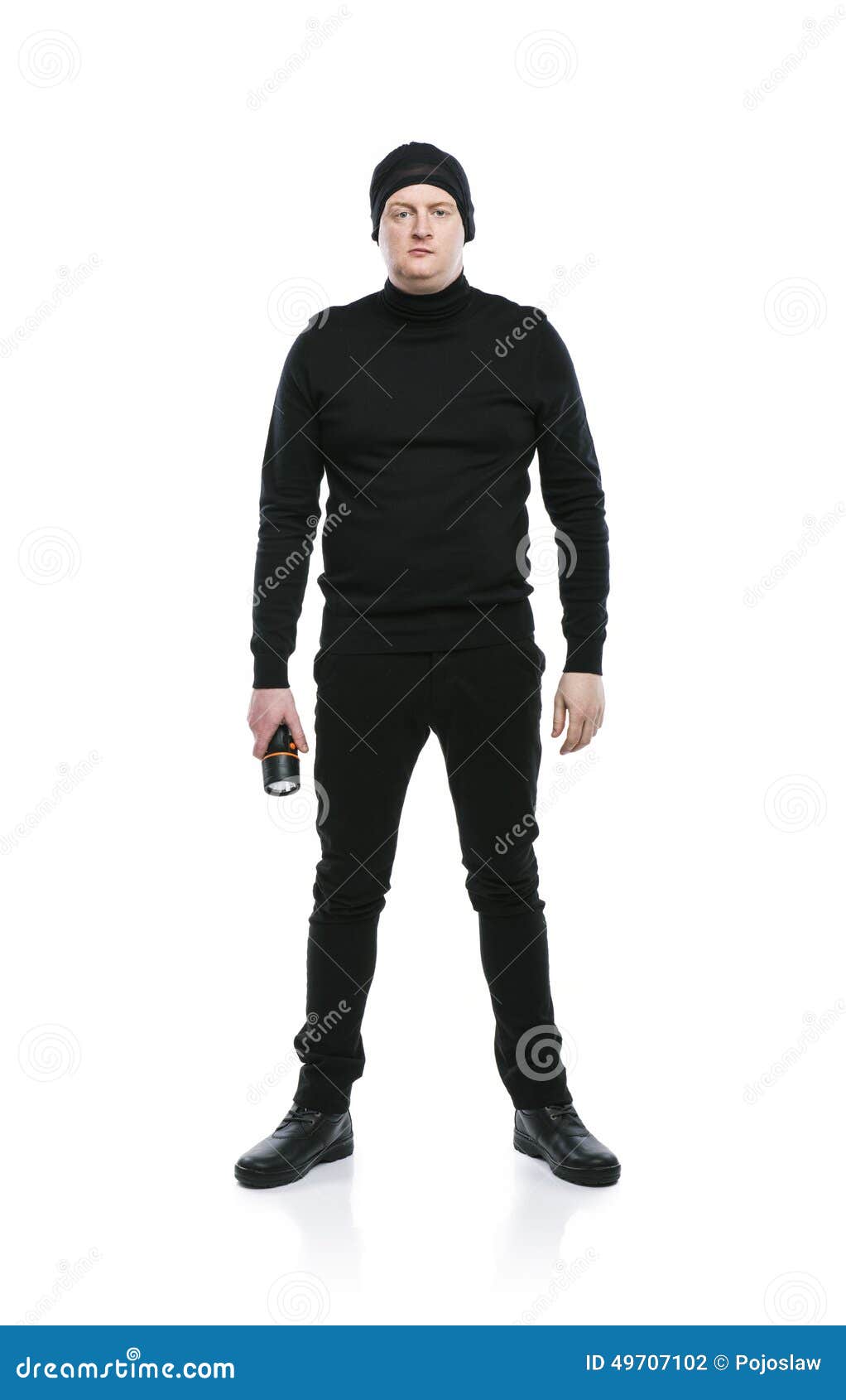 Dief in zwart masker stock foto. Image of overvaller - 49707102