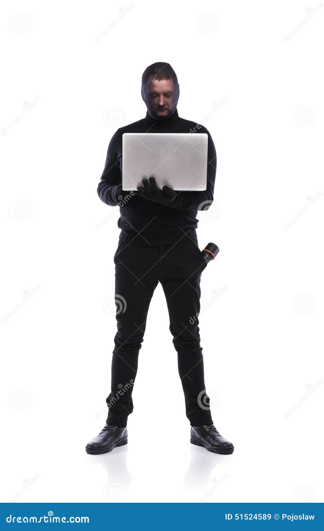 Dief in zwart masker stock afbeelding. Image of grappig - 51524589