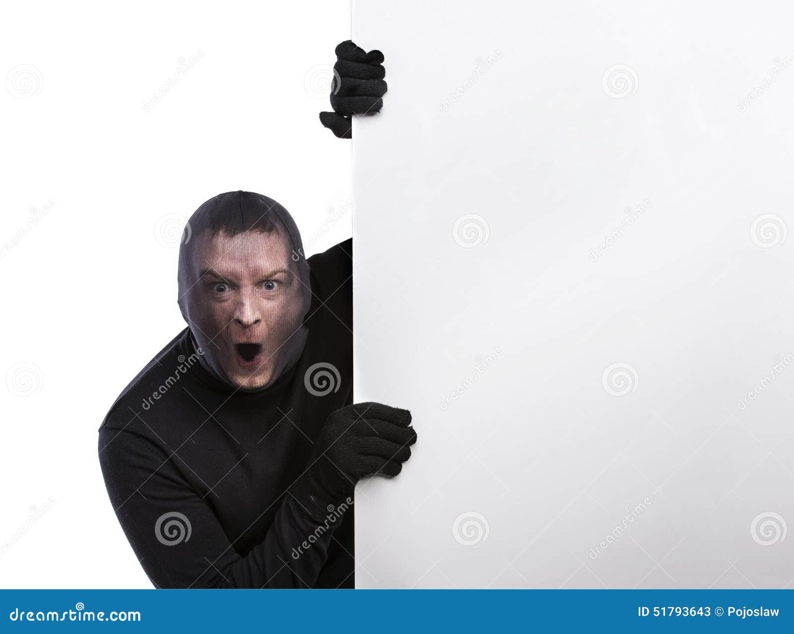 Dief in zwart masker stock afbeelding. Image of zwart - 51793643