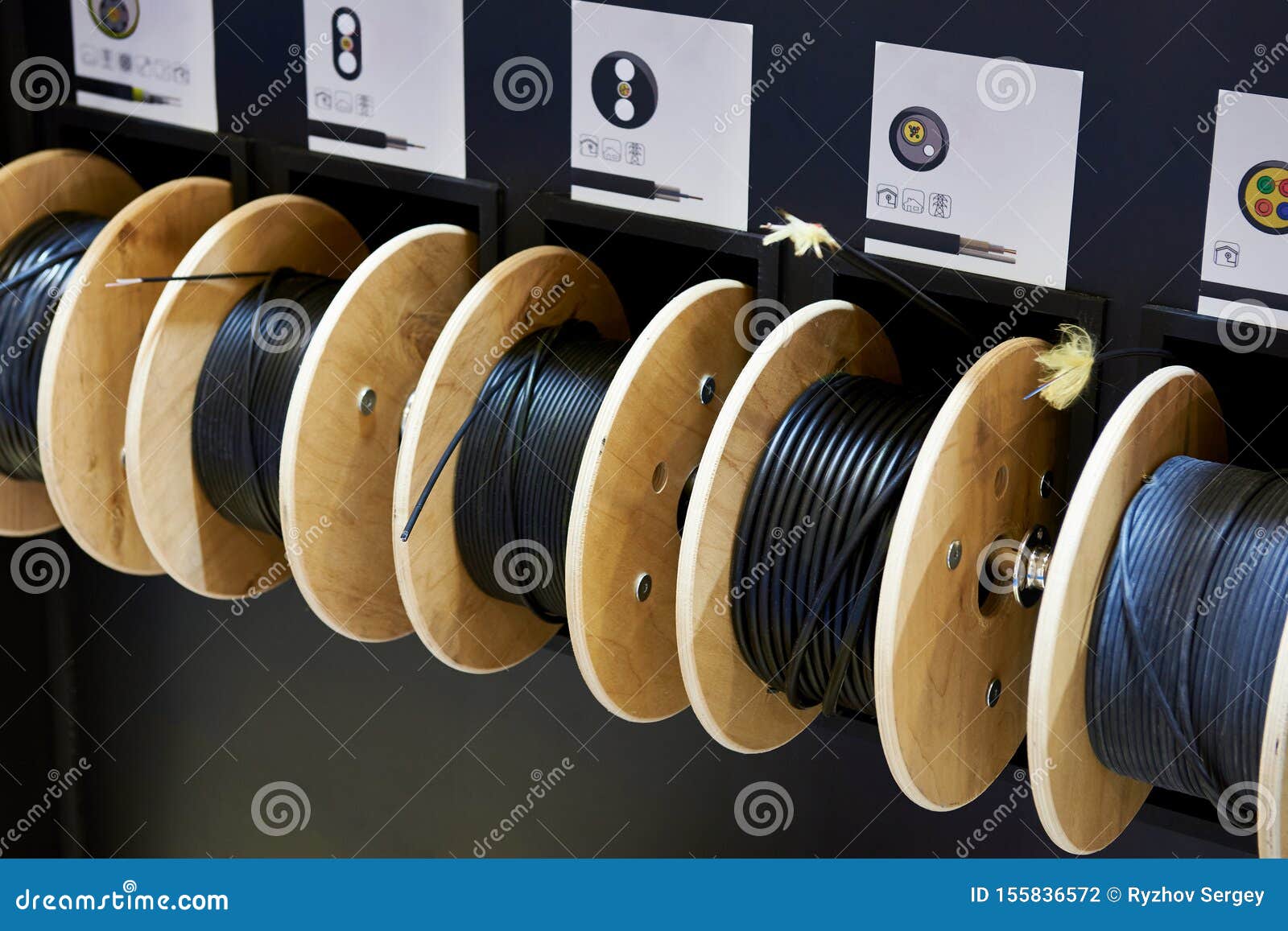 Dielectric cables stock photo. Image of electrical, cable - 155836572